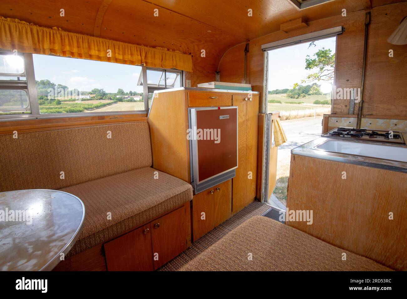 1965 'Alaskan' pop up camper fitted to a 1958 Chevy truck Stock Photo ...
