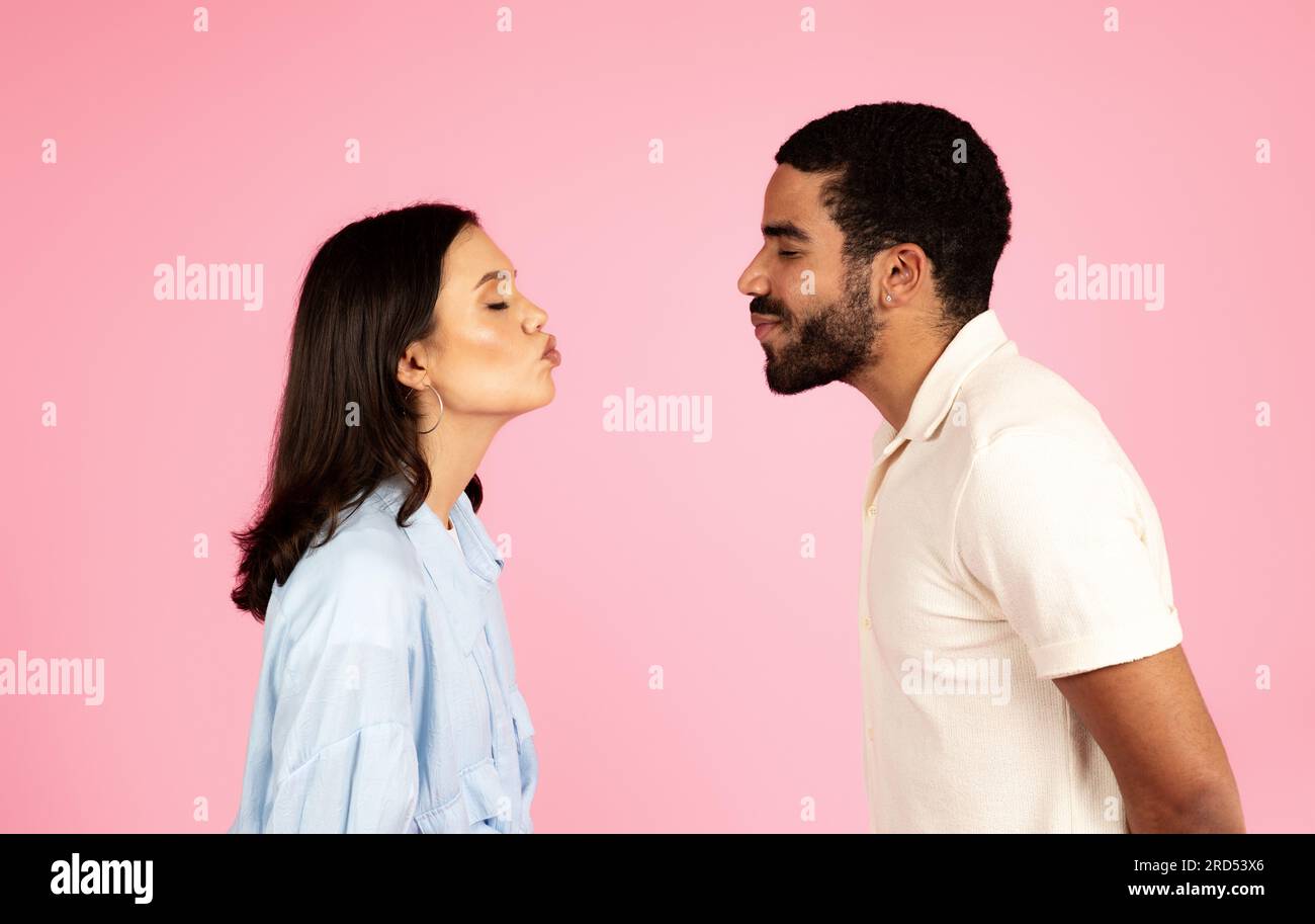 Lips kissing hi-res stock photography and images - Alamy