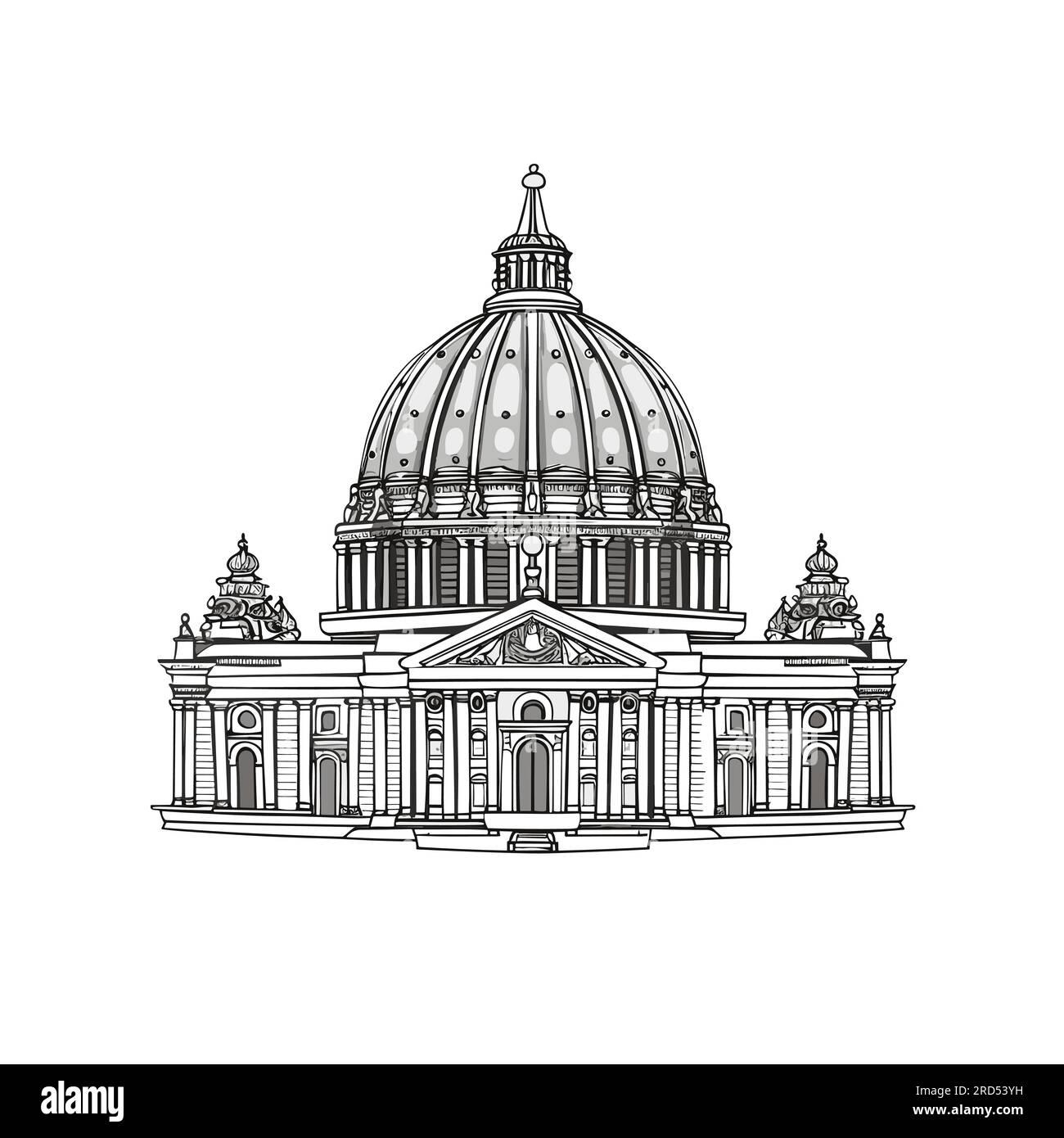 Vatican st peters cathedral rome Stock Vector Images - Alamy