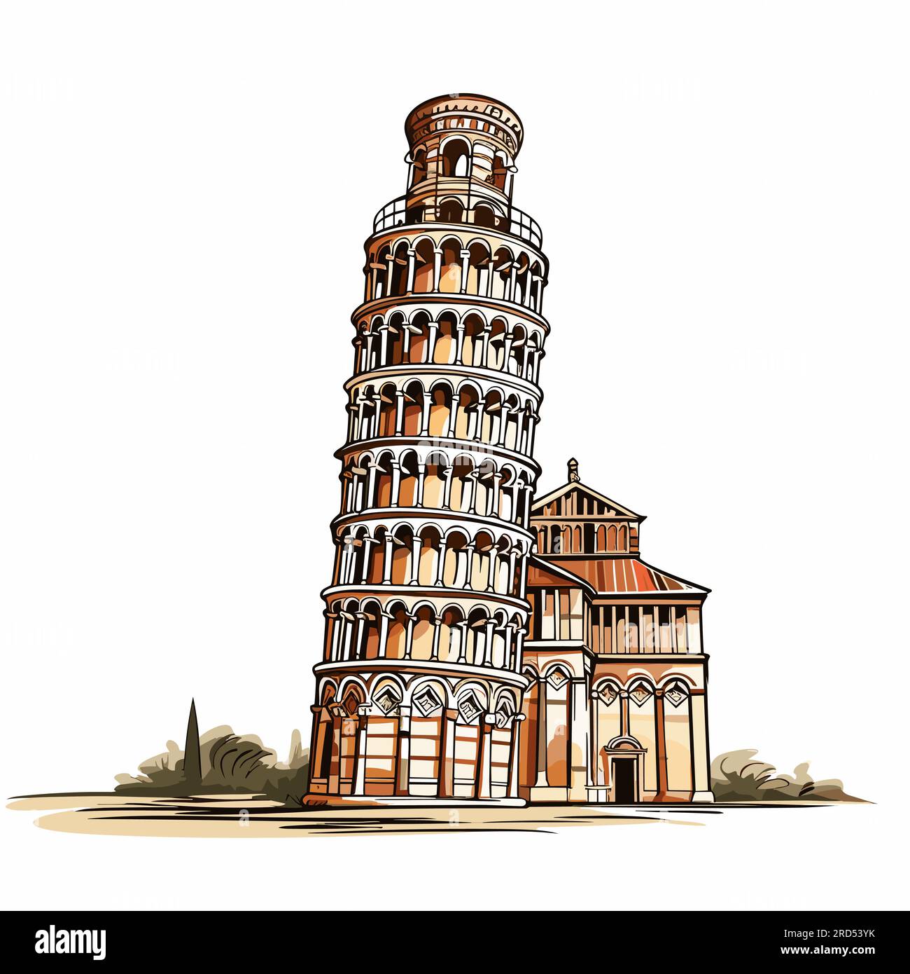 Leaning tower of pisa clipart hi-res stock photography and images - Alamy