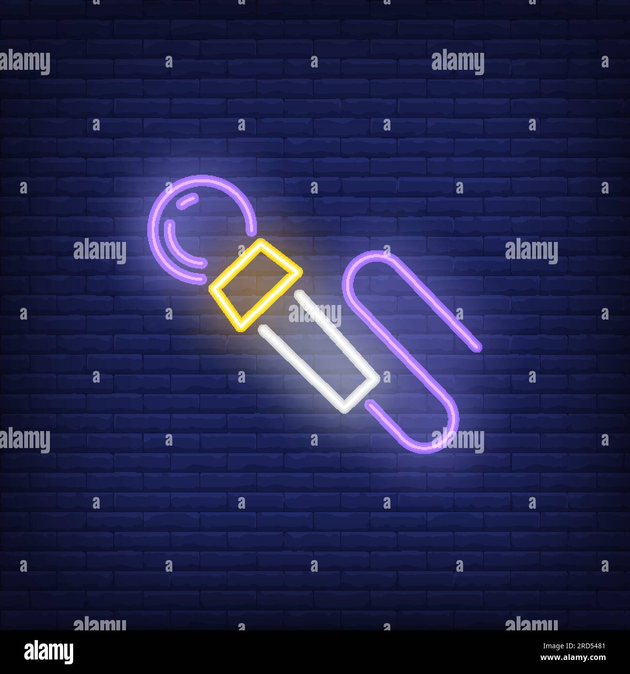 Neon icon of microphone Stock Vector Image & Art - Alamy