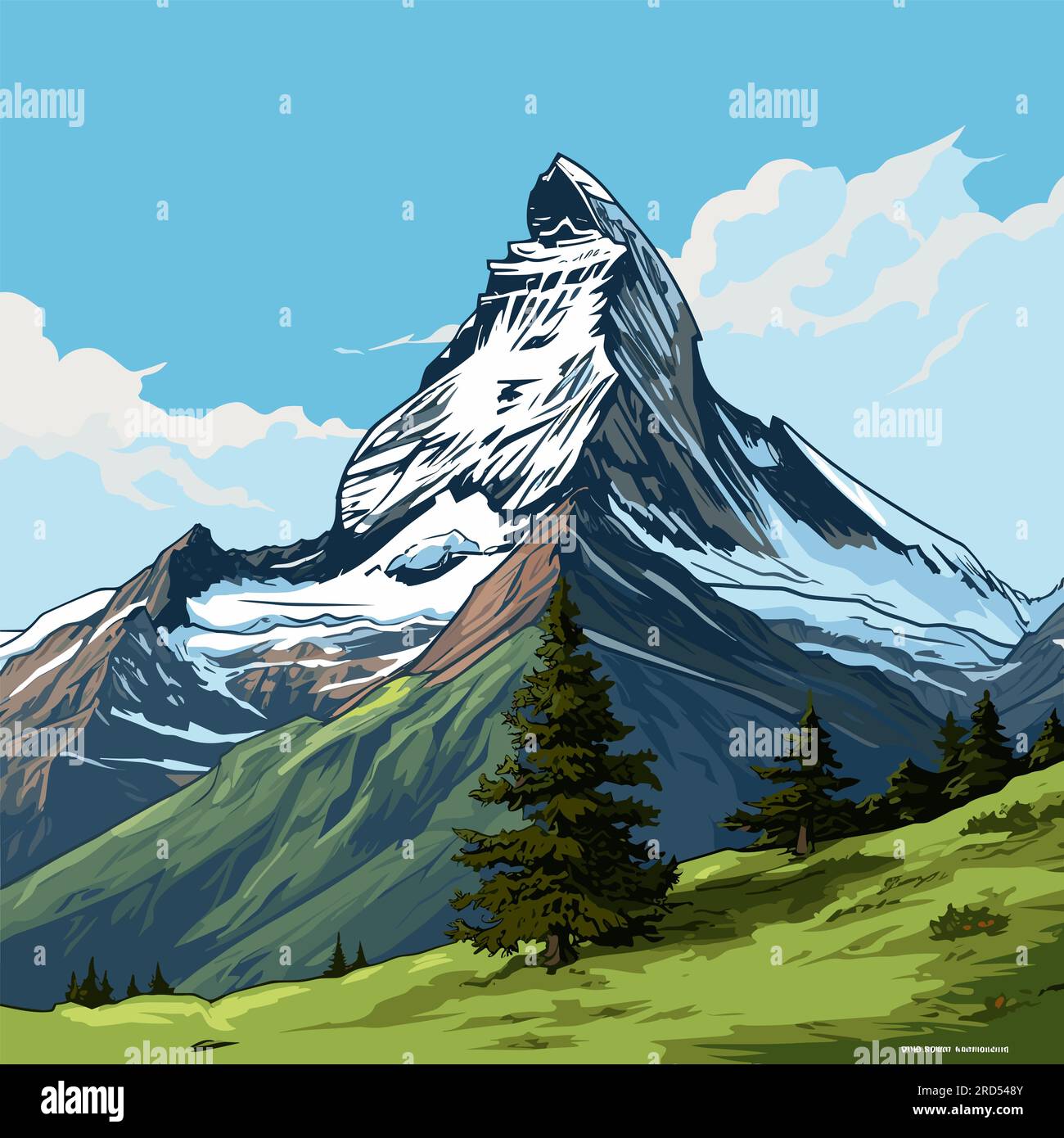 Matterhorn poster Stock Vector Images - Alamy