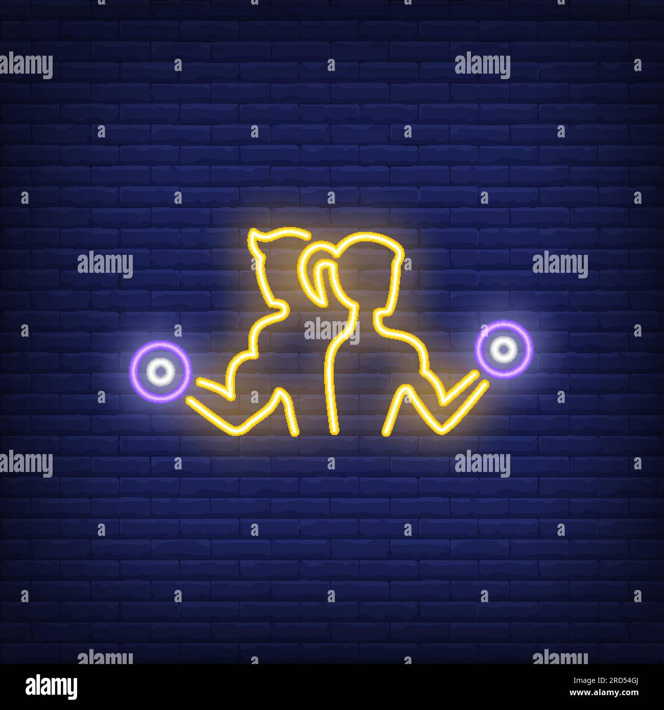 Workout realistic neon sign hi-res stock photography and images - Alamy