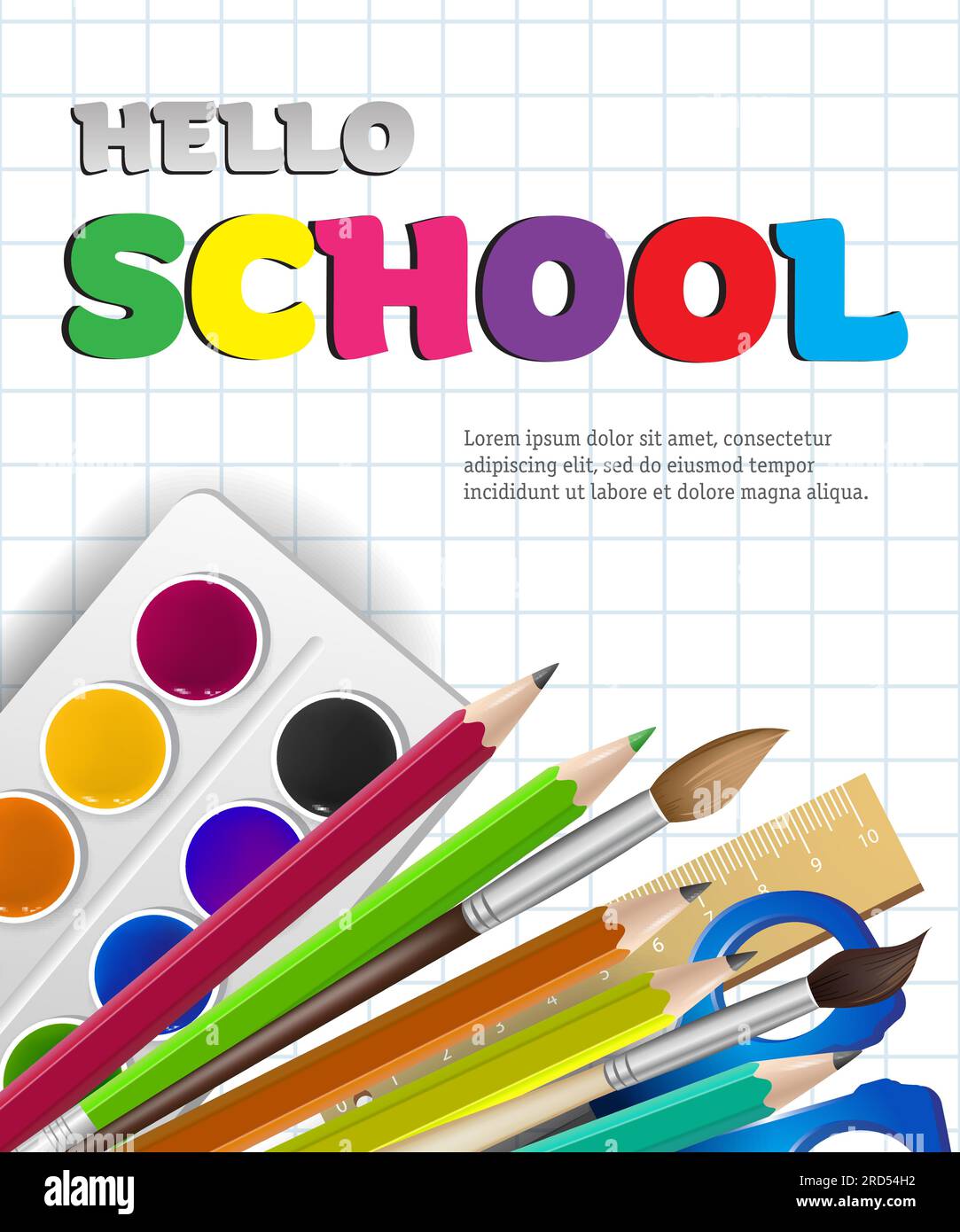 Watercolor colored pencil and pencil on paper hi-res stock photography ...