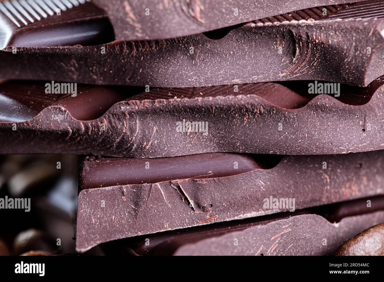 Dark chocolate bar and ger Stock Photo - Alamy