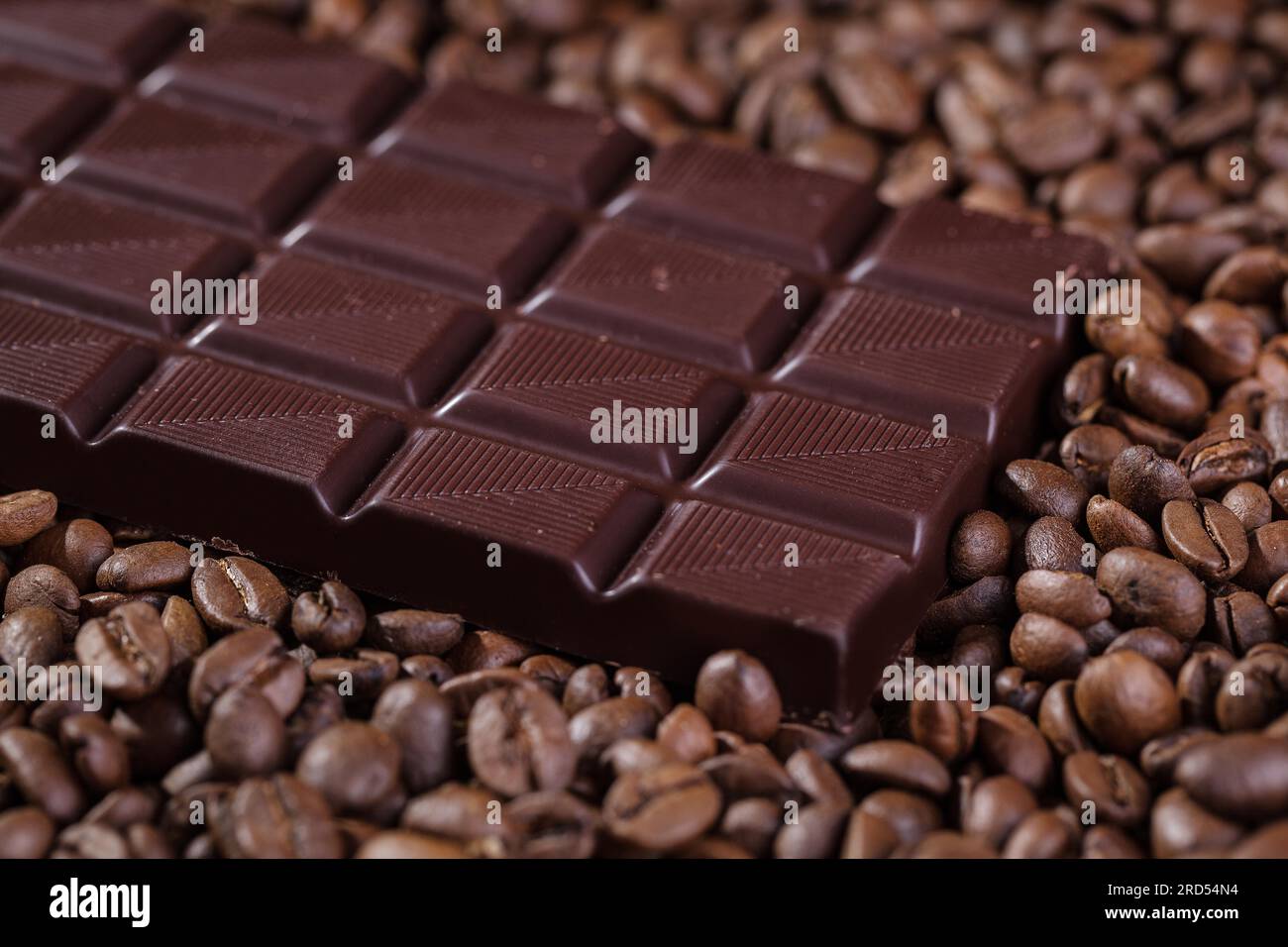 Dark chocolate bar and ger Stock Photo - Alamy