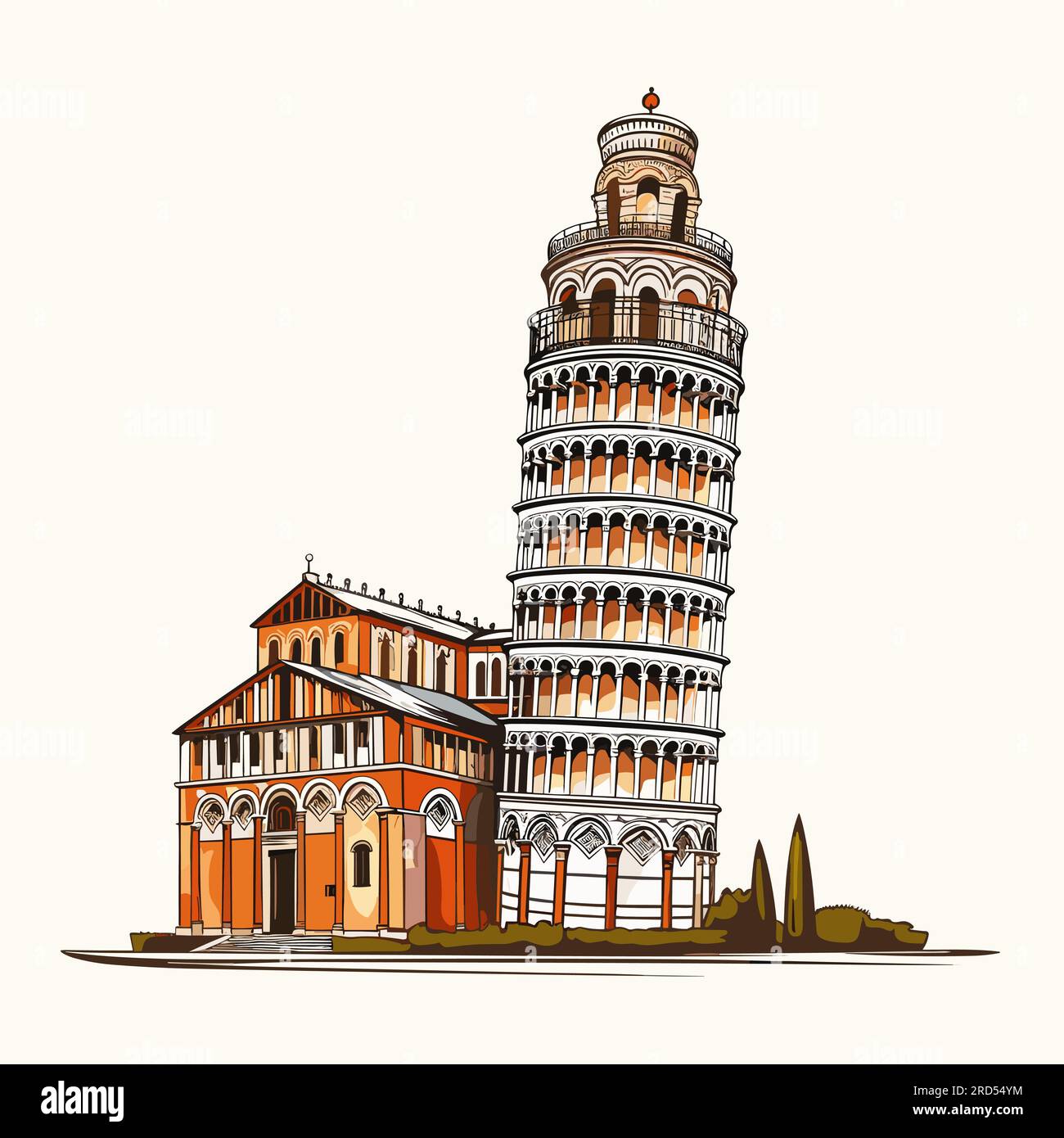 Leaning tower of pisa clipart hi-res stock photography and images - Alamy