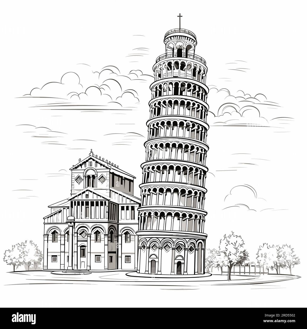 Leaning tower of pisa clipart hi-res stock photography and images - Alamy