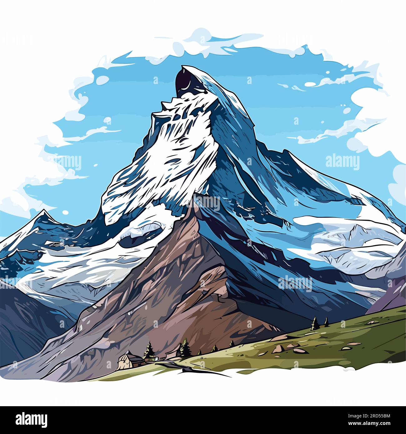 Matterhorn Mountain Vector