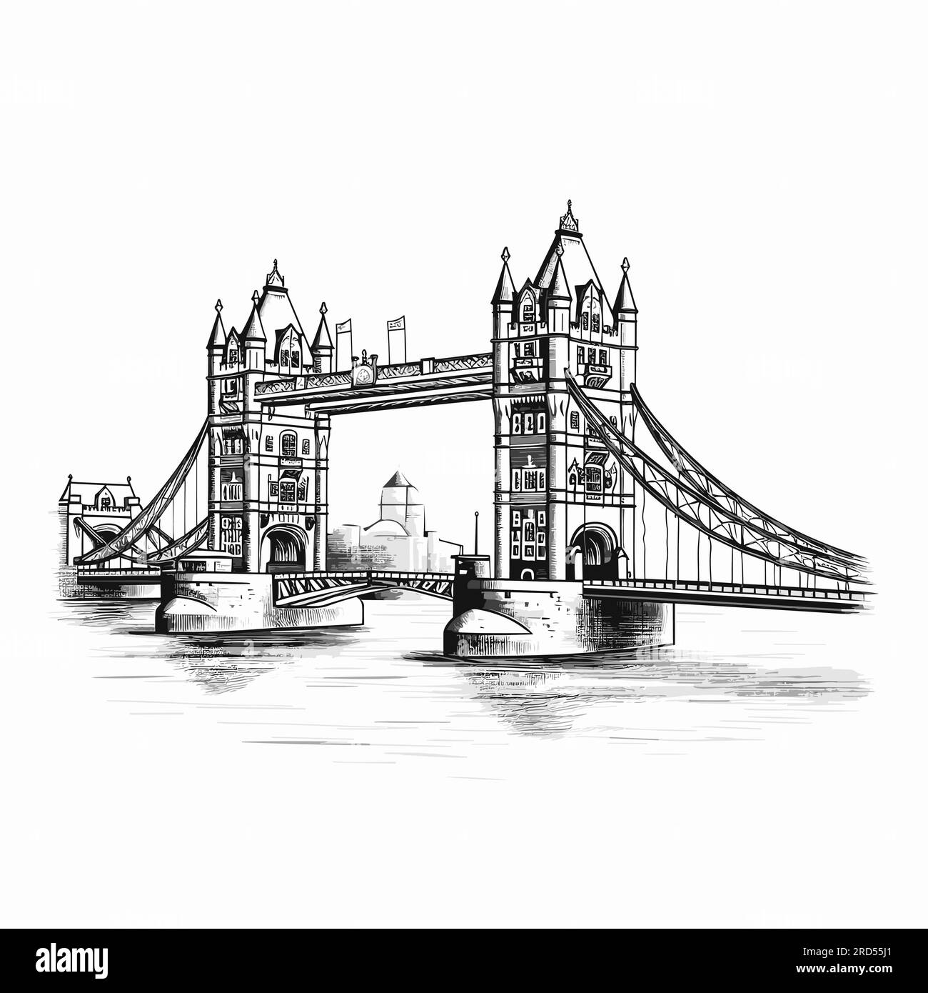 London bridge illustration poster Cut Out Stock Images & Pictures - Alamy