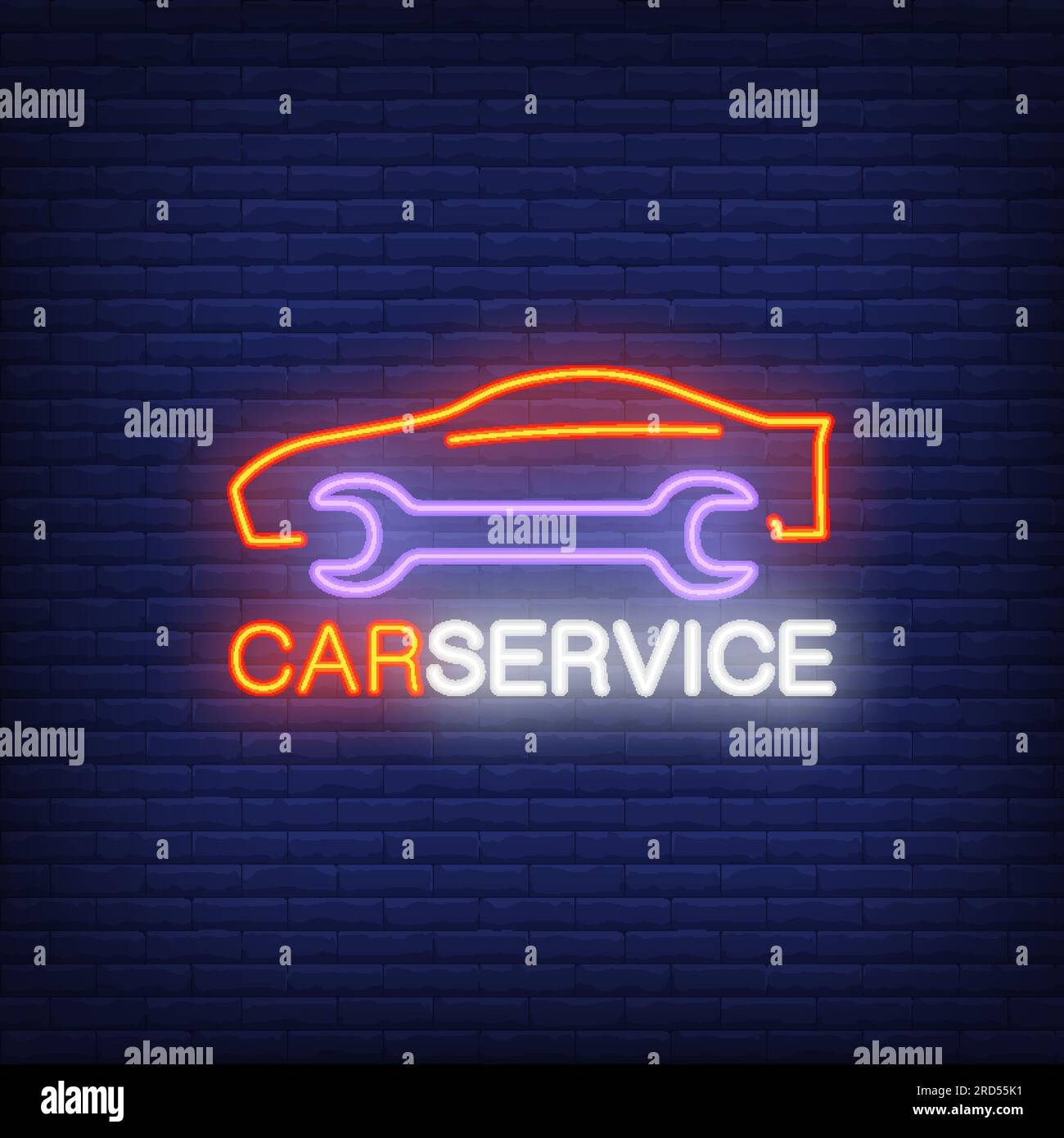 Vintage car service center Stock Vector Images - Alamy