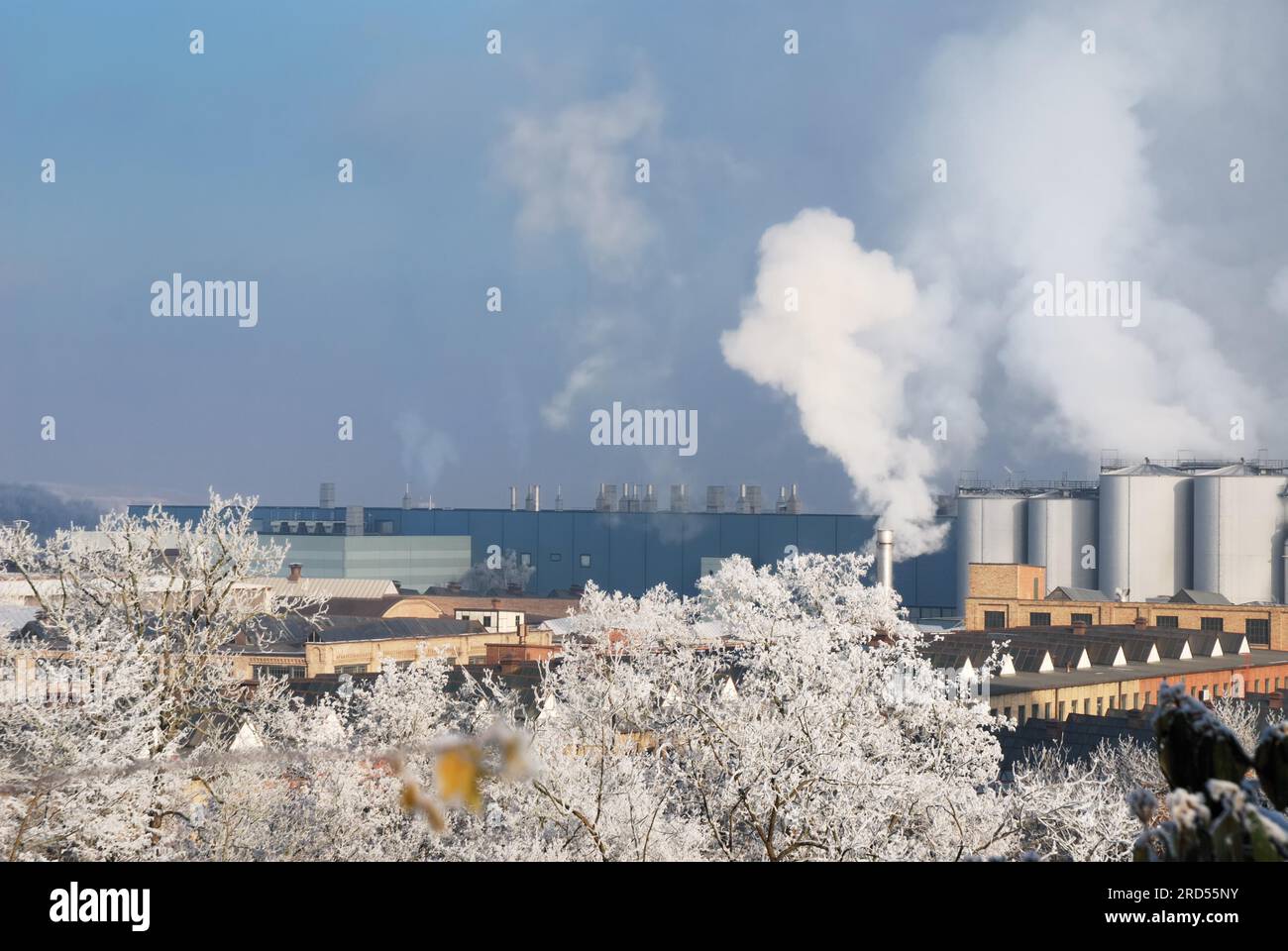 Smoke of a chemical factory Stock Photo - Alamy