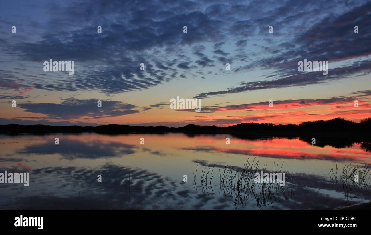 Summer sunset at Gronnestrand, Denmark Stock Photo - Alamy
