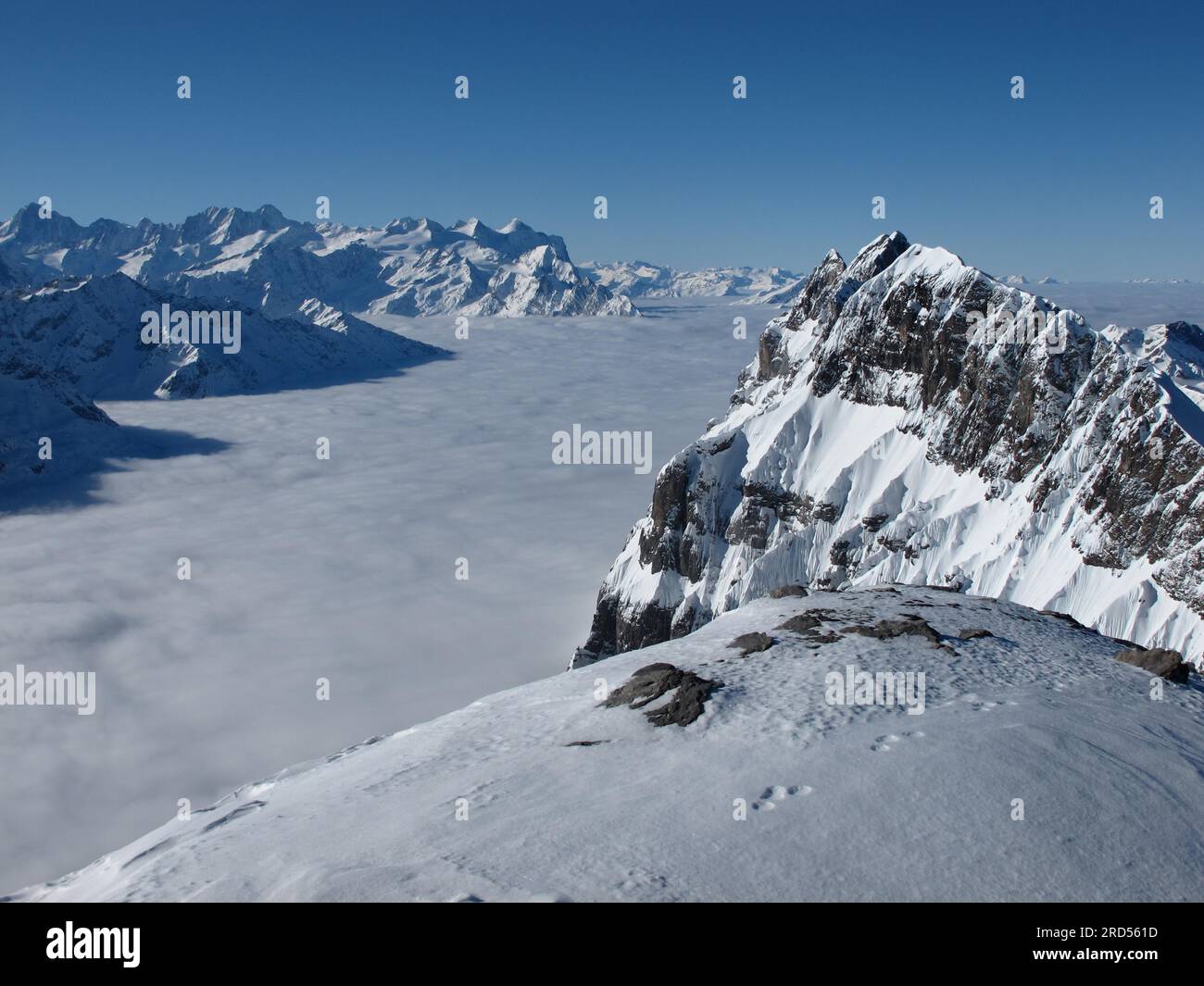 Impressive view from the Titlis, high mountains Stock Photo - Alamy