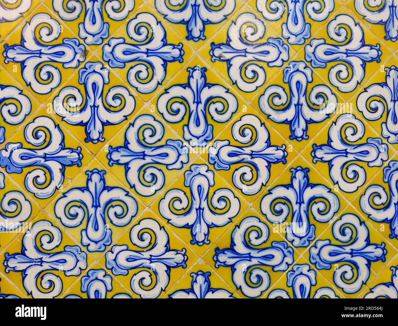 Colorful tile, detail of the Central Market in Valencia, Spain Stock ...