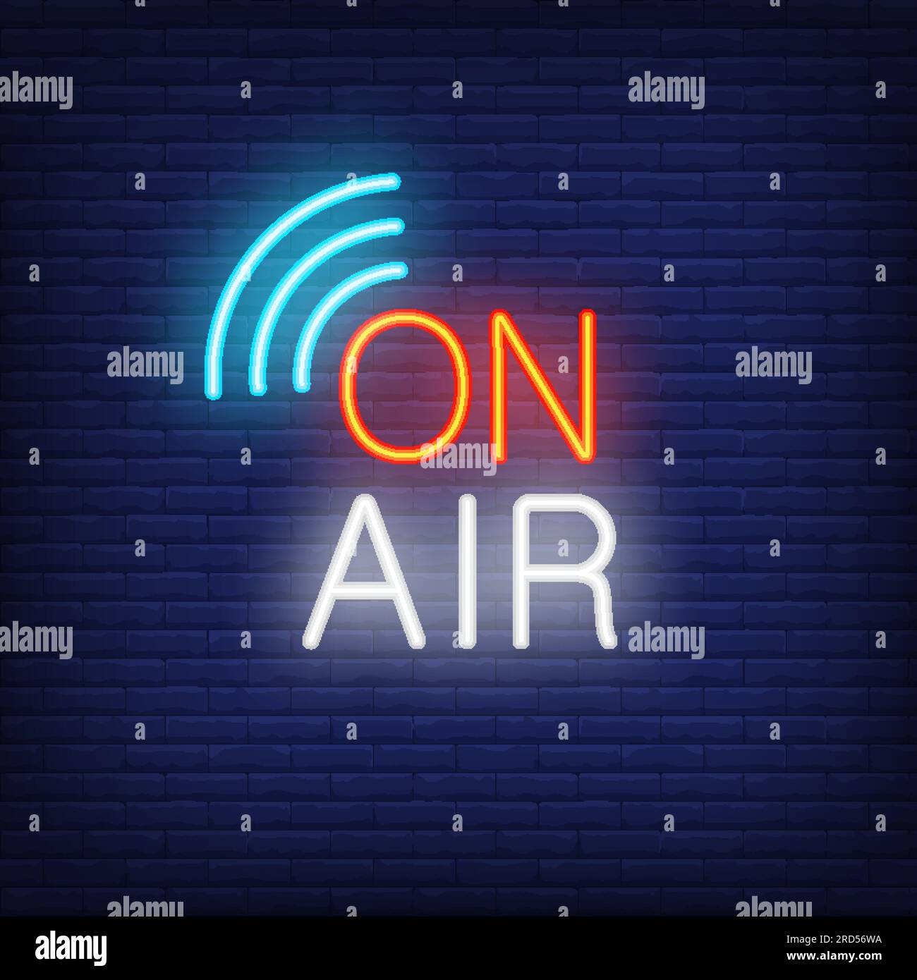 On air broadcasting sign wall Stock Vector Images - Alamy