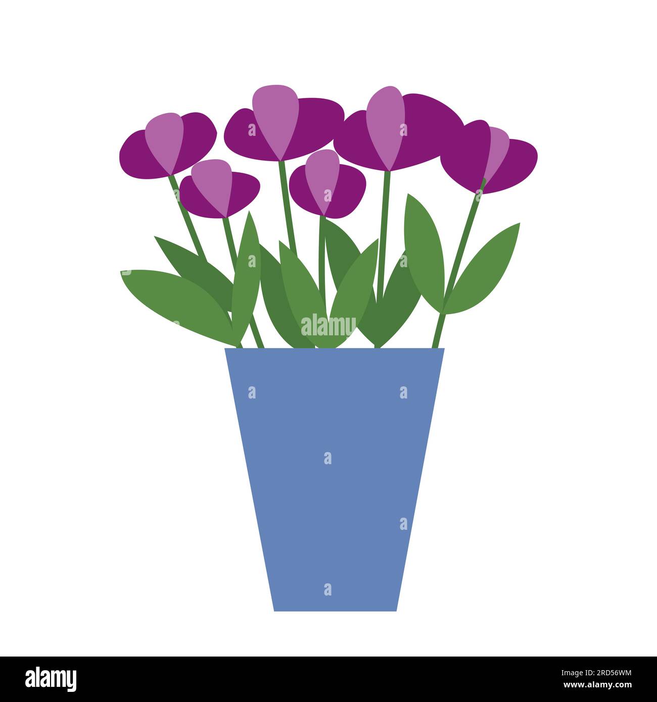 Purple spring flowers blooming in Stock Vector Images - Alamy