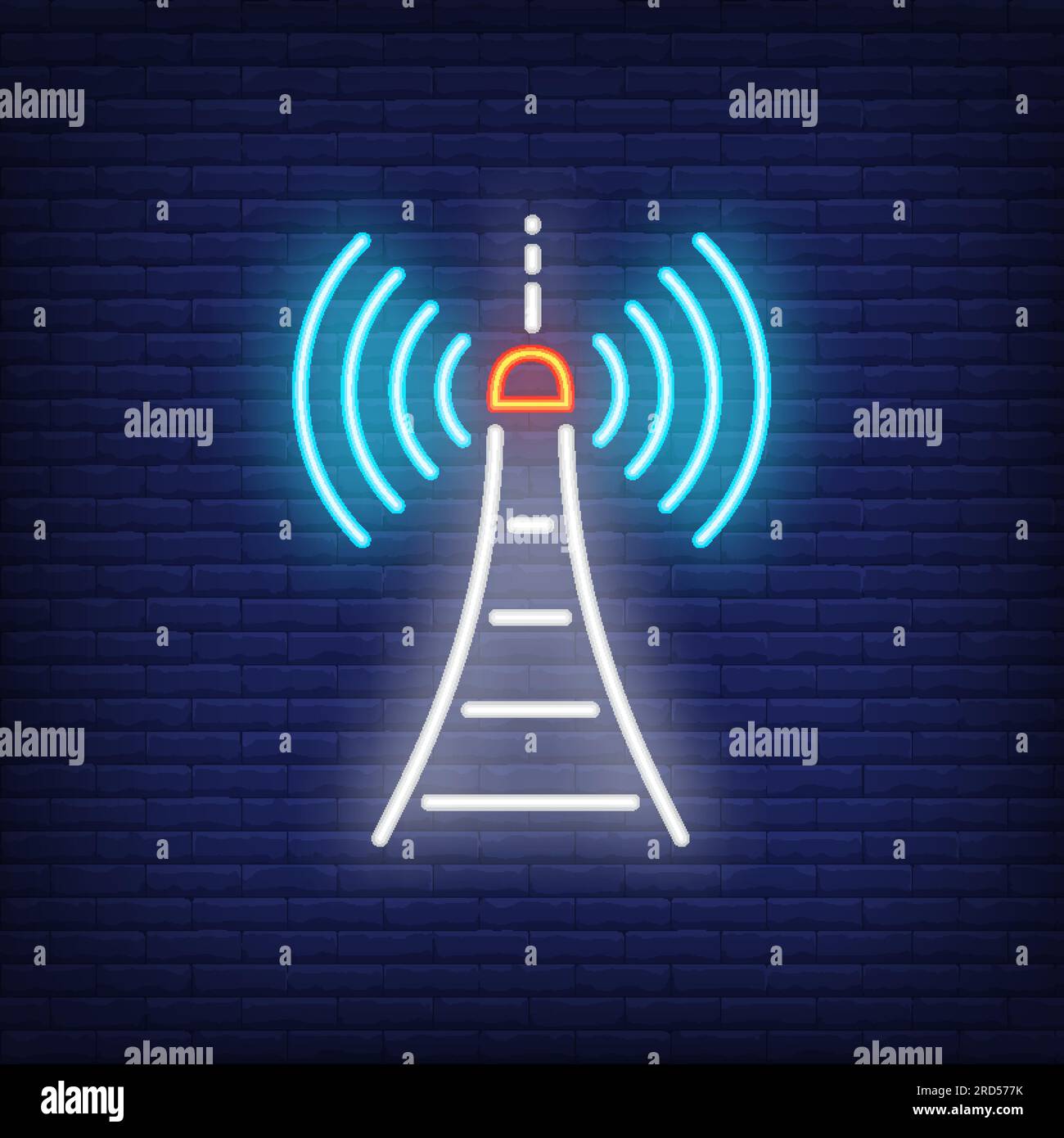 Transmitter tower neon icon Stock Vector Image & Art - Alamy