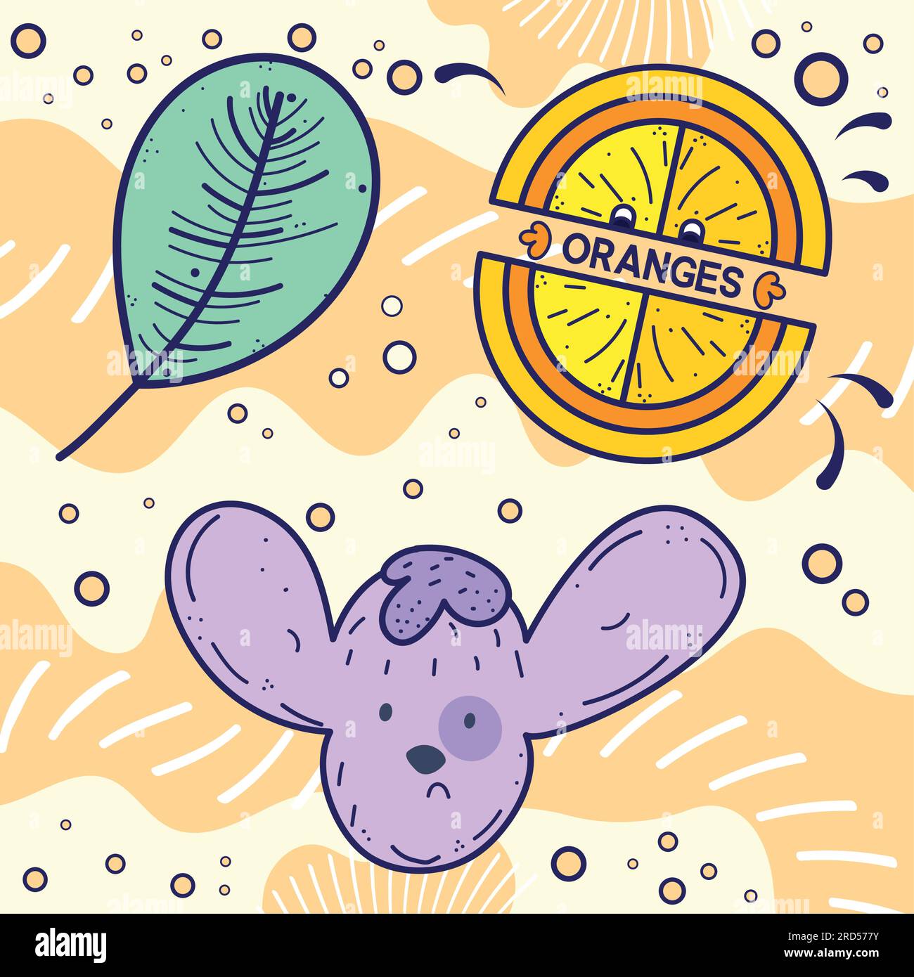 Colored hand drawn illustration background Vector Stock Vector Image ...