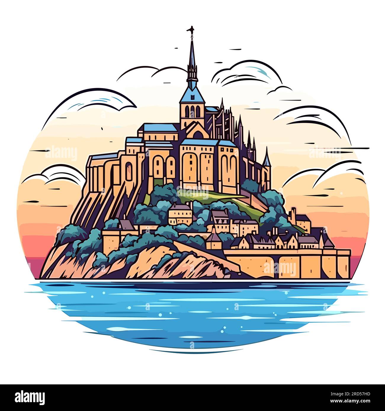 The mont saint michel Stock Vector Images - Alamy
