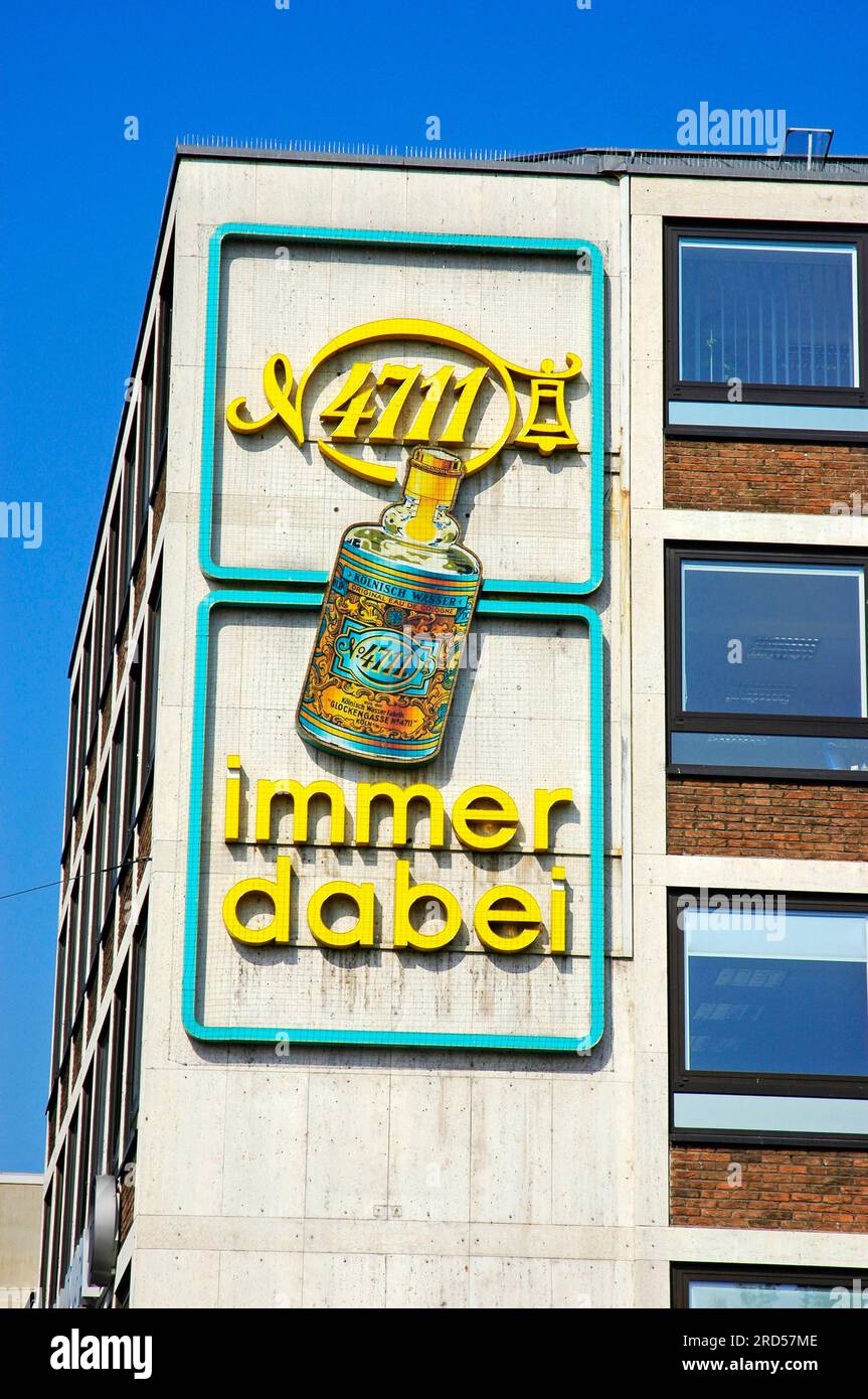 Advertising sign '4711 Koelnisch Wasser', Eau de Cologne, advertising ...