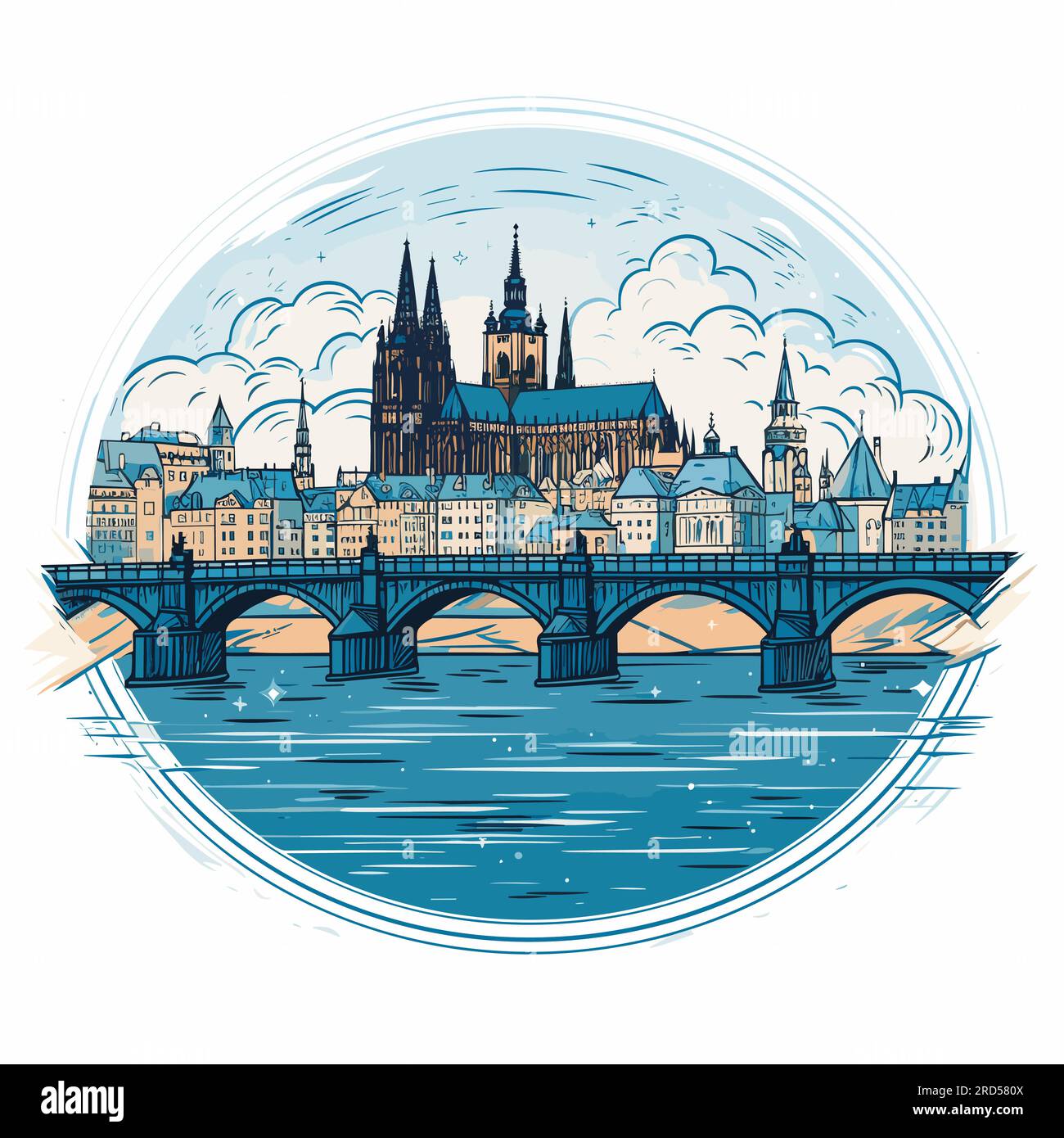 Prague castle tour Stock Vector Images - Alamy