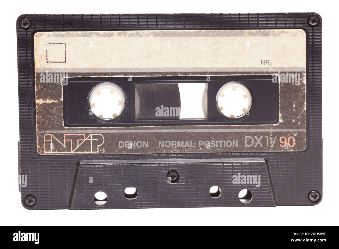 Audio cassette tape Denon DX1 90 Normal Position, isolated on white ...