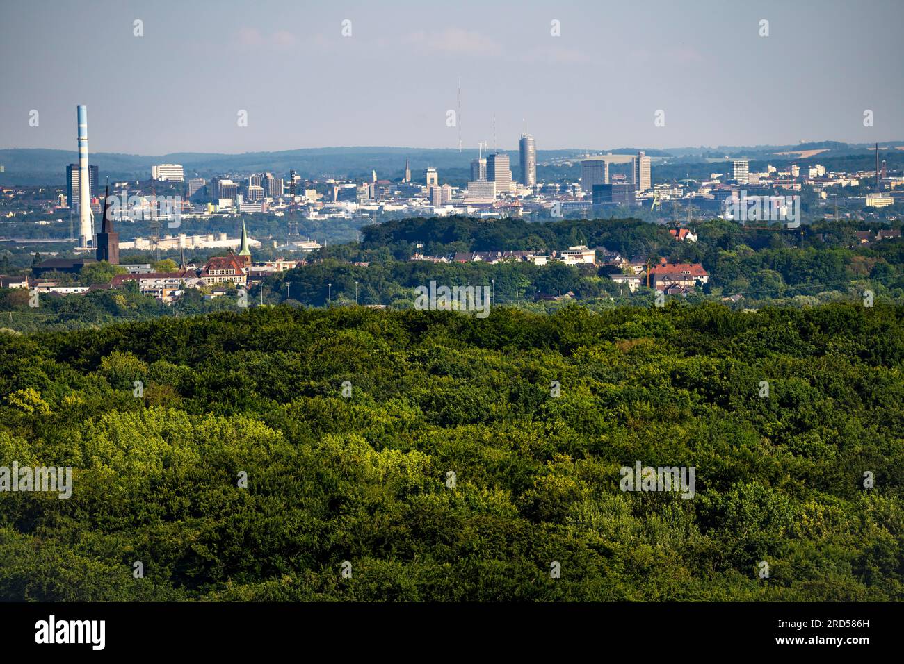 View of the skyline of Essen, from north-west, in the background the ...