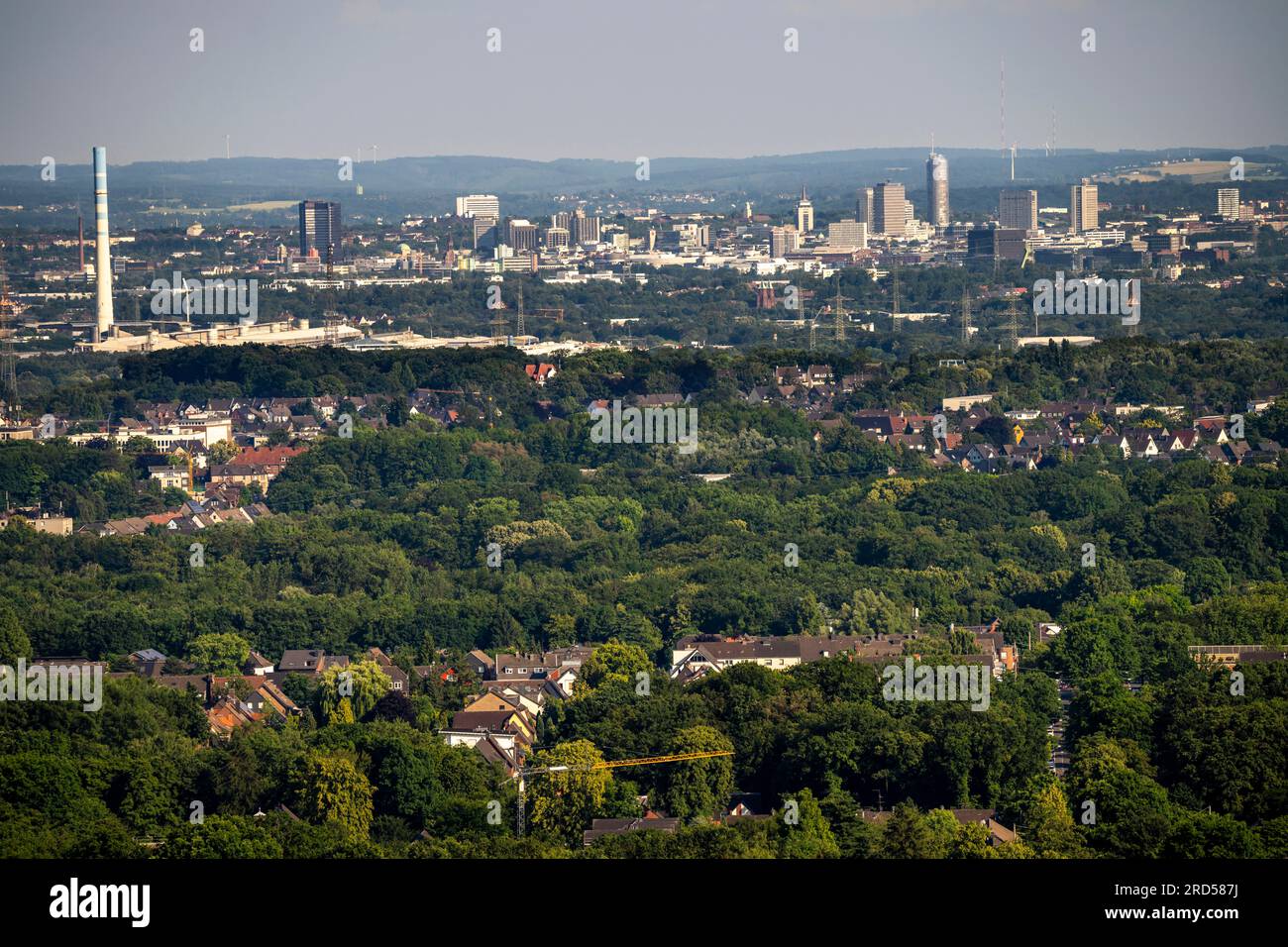View of the skyline of Essen, from north-west, in the background the ...