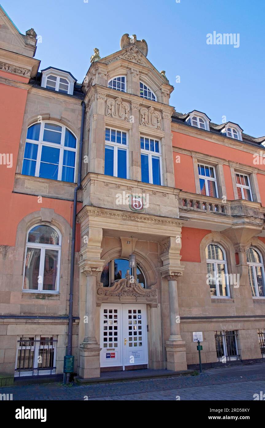 Old town hall, seat of the adult education centre, Ahlen, Muensterland ...