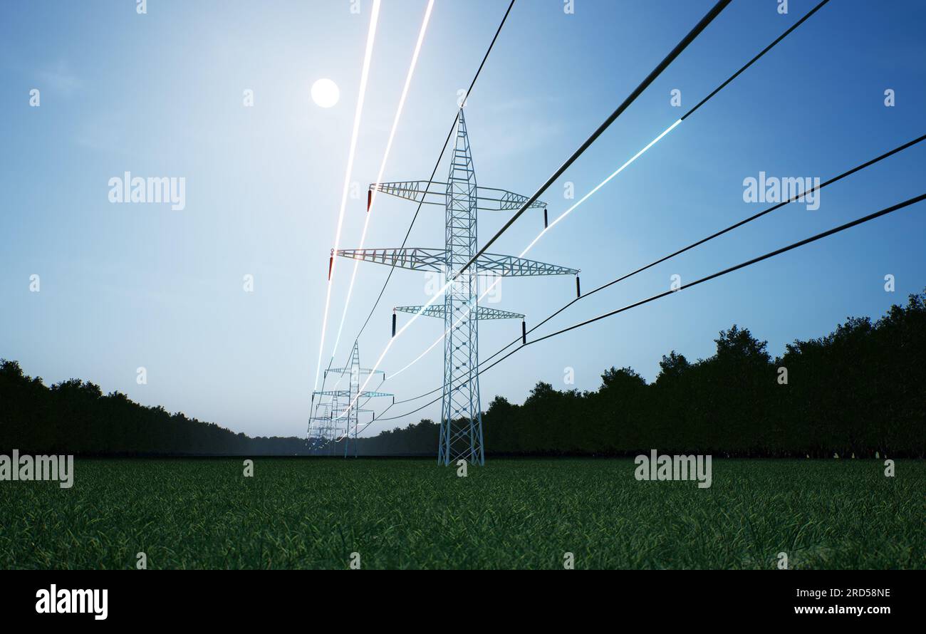 High voltage line visualization hi-res stock photography and images - Alamy