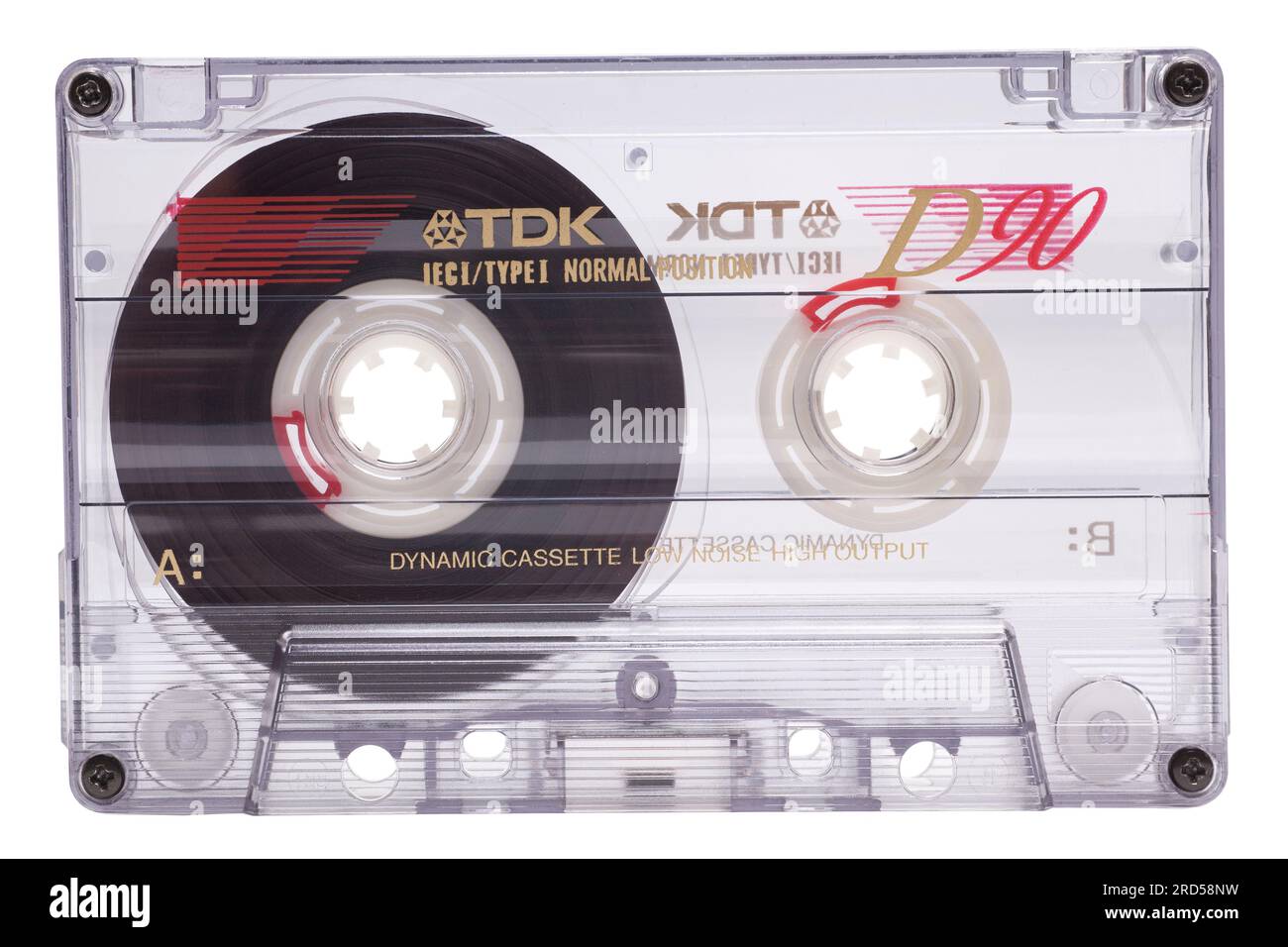 Audio cassette tape TDK D90, side A,isolated on white background Stock Photo - Alamy