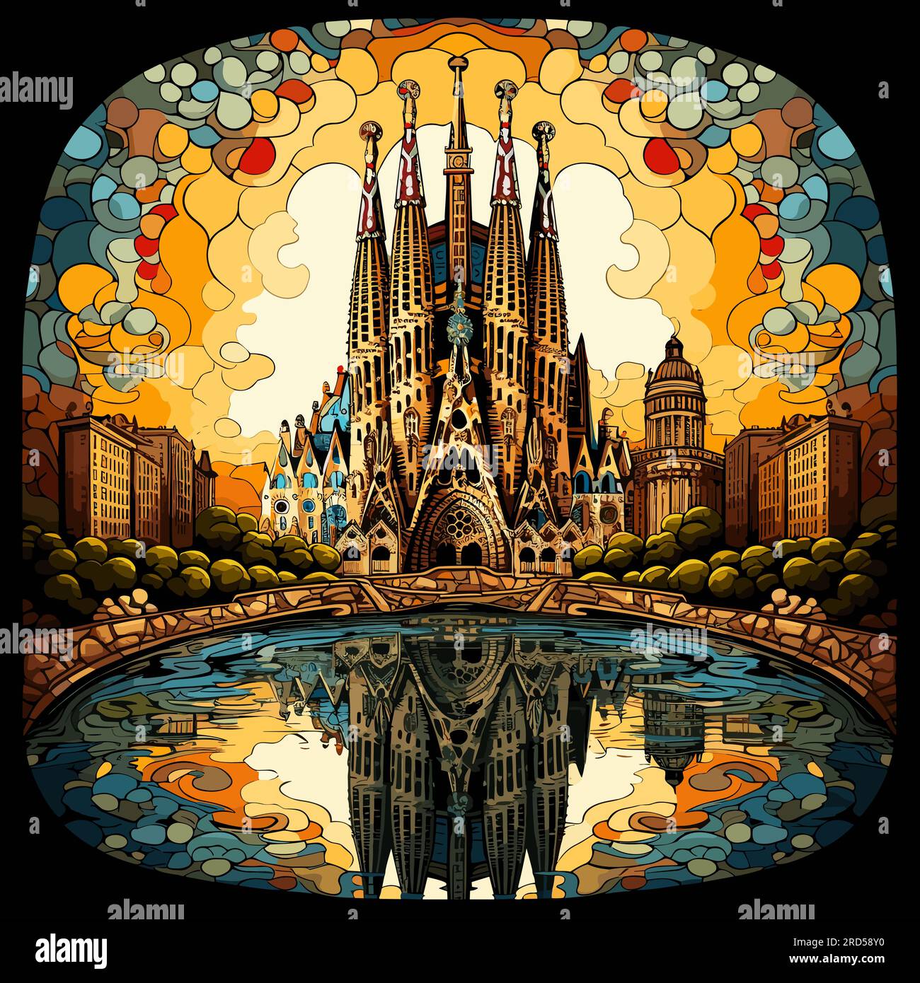 Gaudi style Stock Vector Images - Alamy