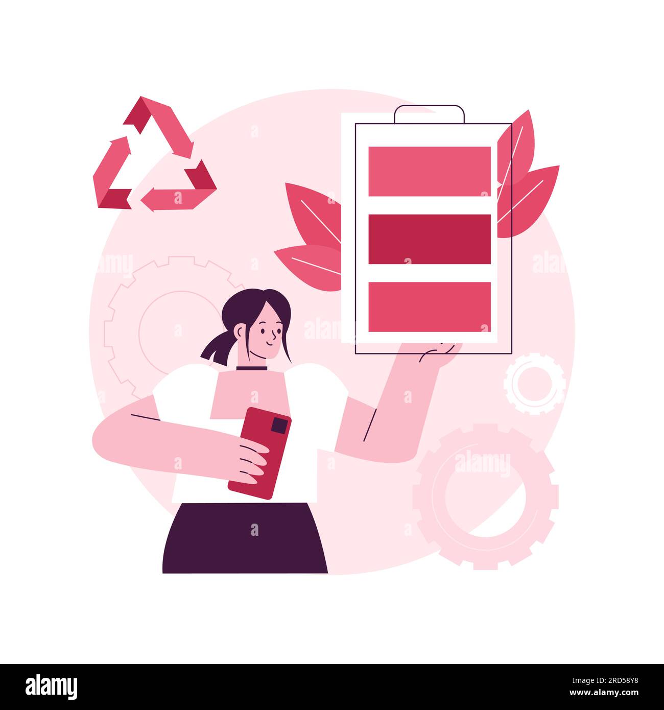 Eco battery abstract concept vector illustration. Eco charging solution ...
