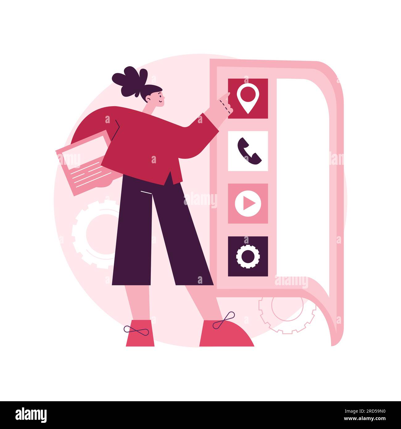 Foldable smartphone abstract concept vector illustration. Foldable ...