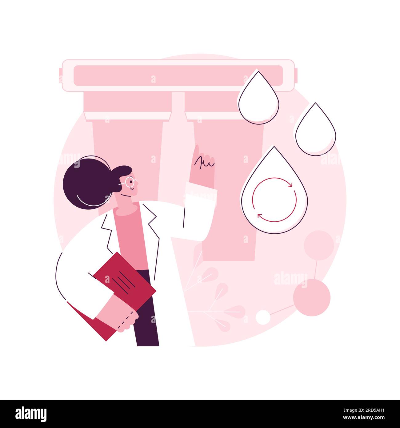 Water filtering system abstract concept vector illustration. Water ...