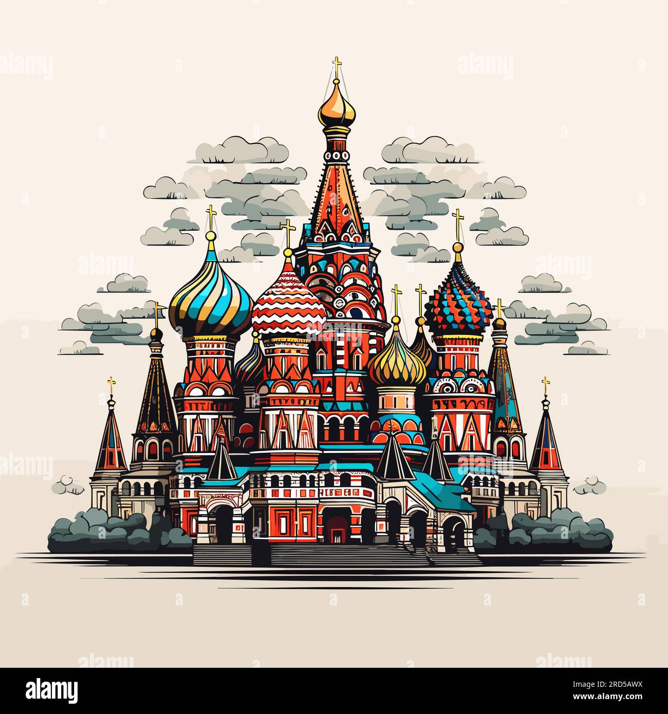 Saint basils cathedral drawing clipart hi-res stock photography and ...