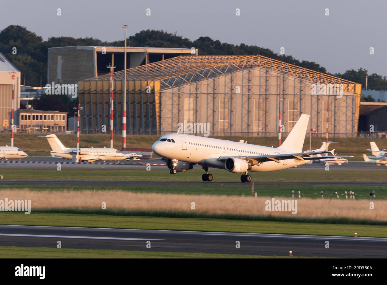 Passenger aircraft Airbus A320-214 of GetJet Airlines taking off in the ...