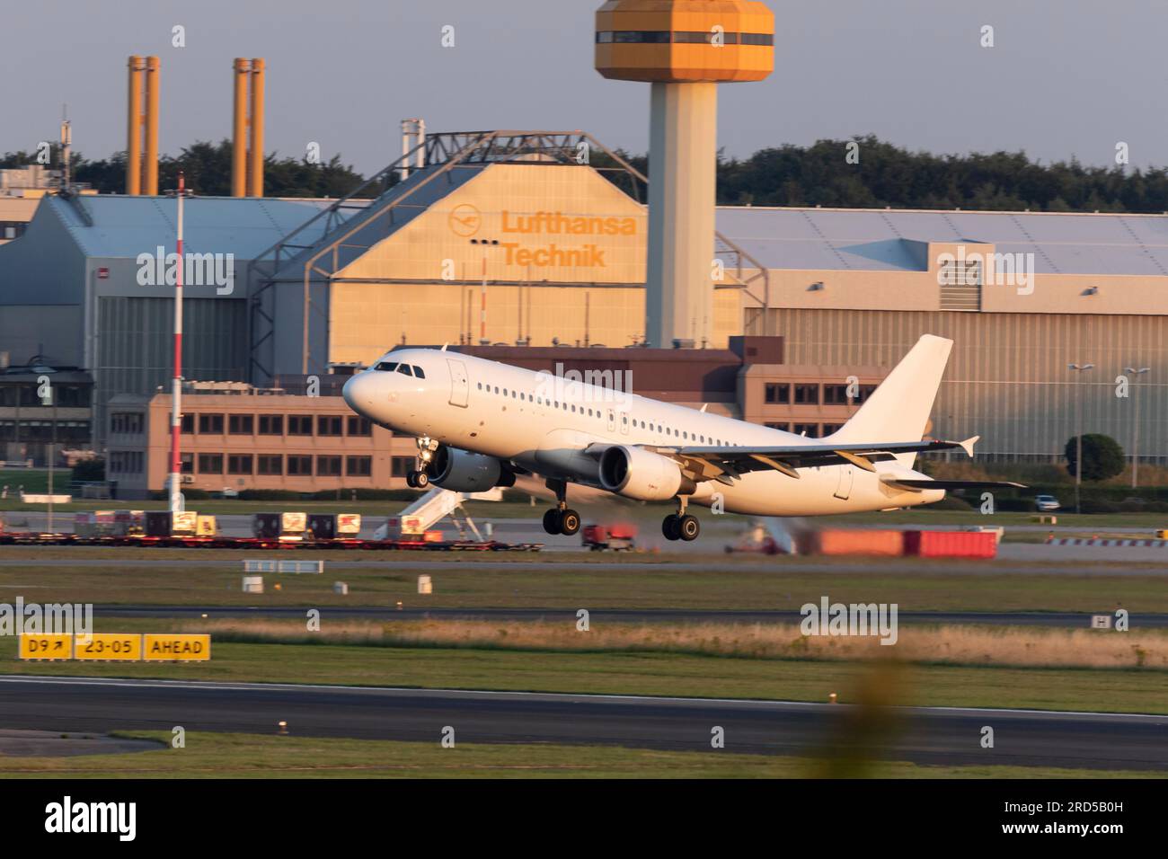 Passenger aircraft Airbus A320-214 of GetJet Airlines taking off in the ...