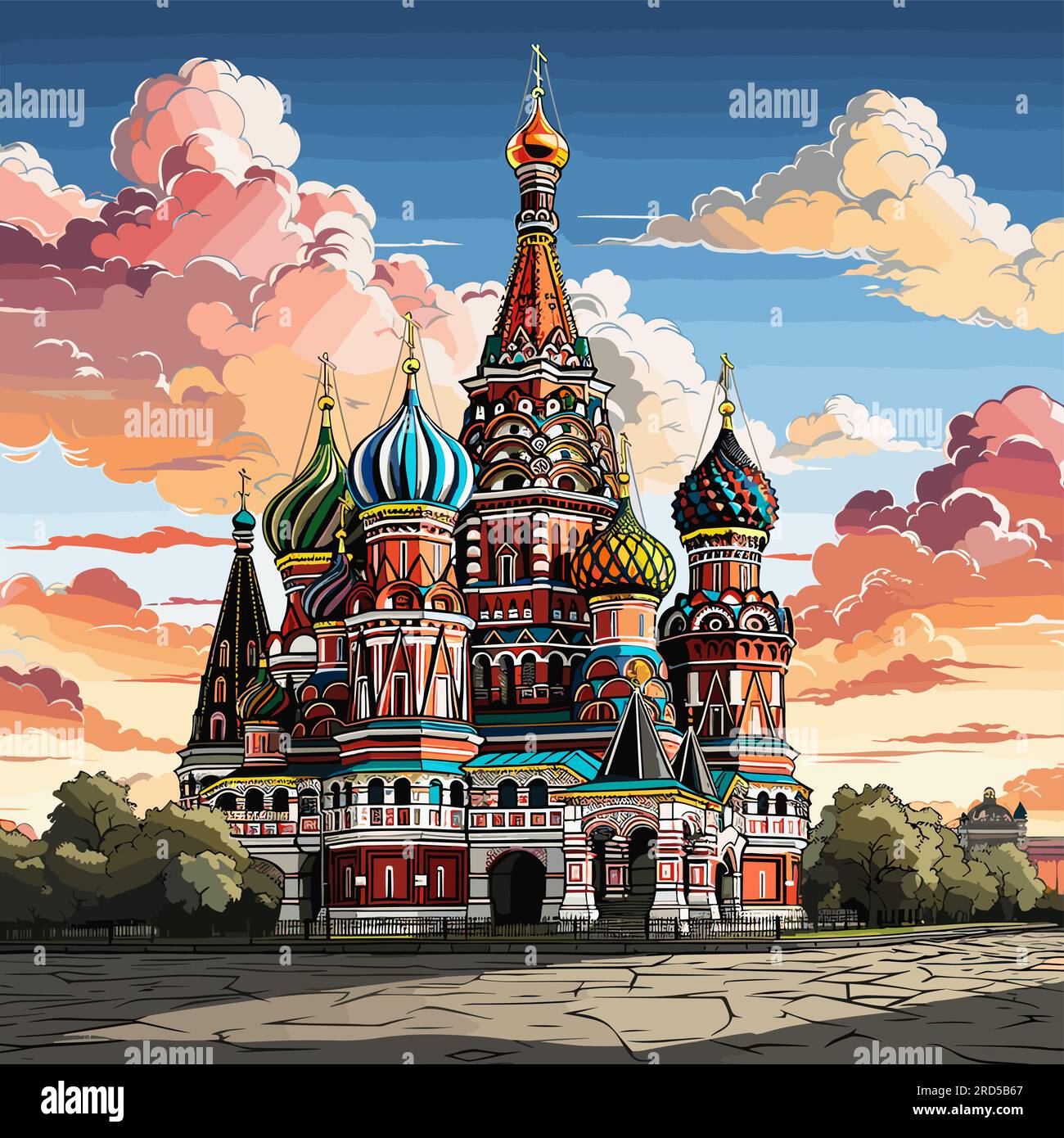Saint basils cathedral drawing clipart hi-res stock photography and ...
