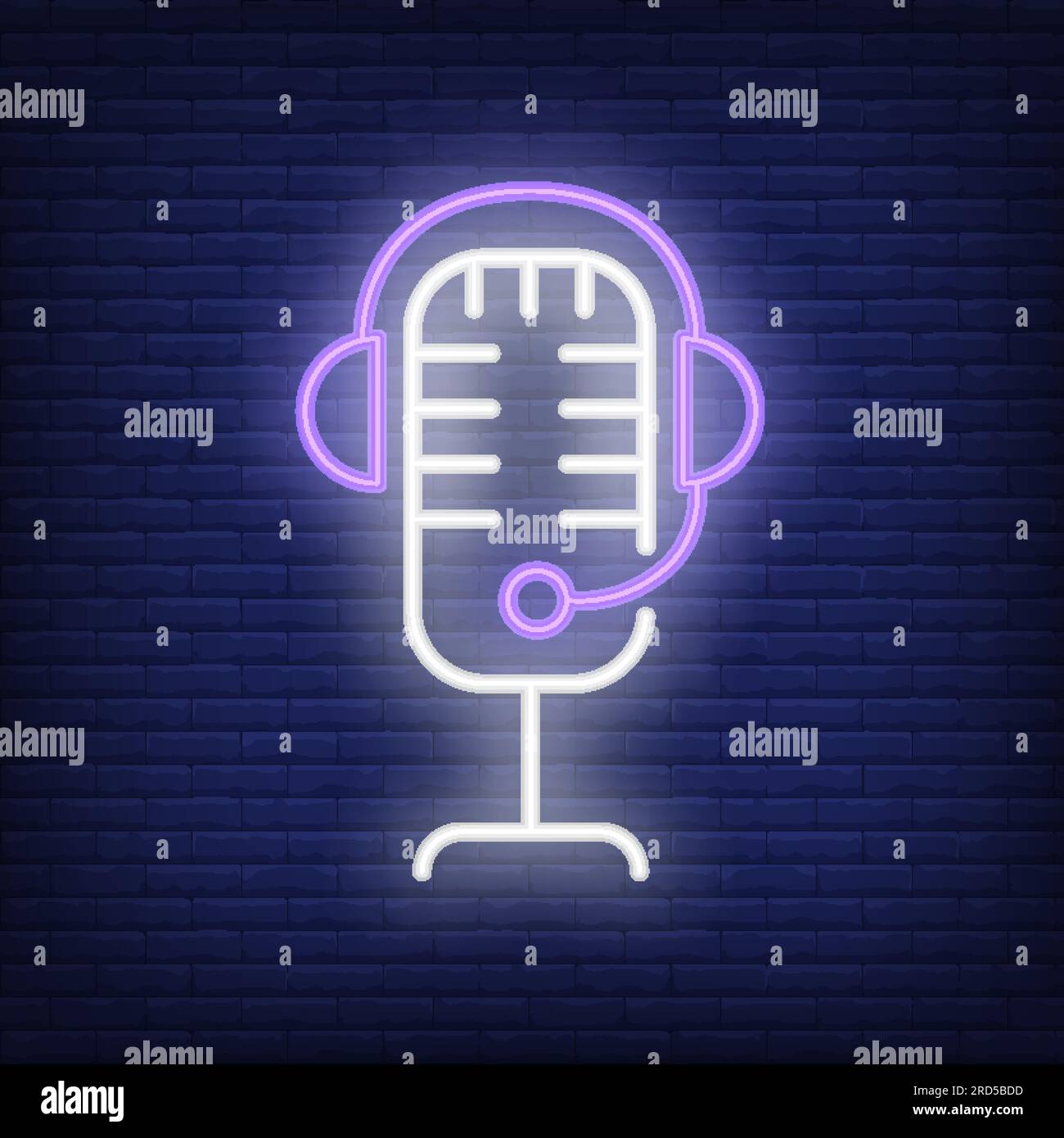 Music studio equipment glowing Stock Vector Images - Alamy
