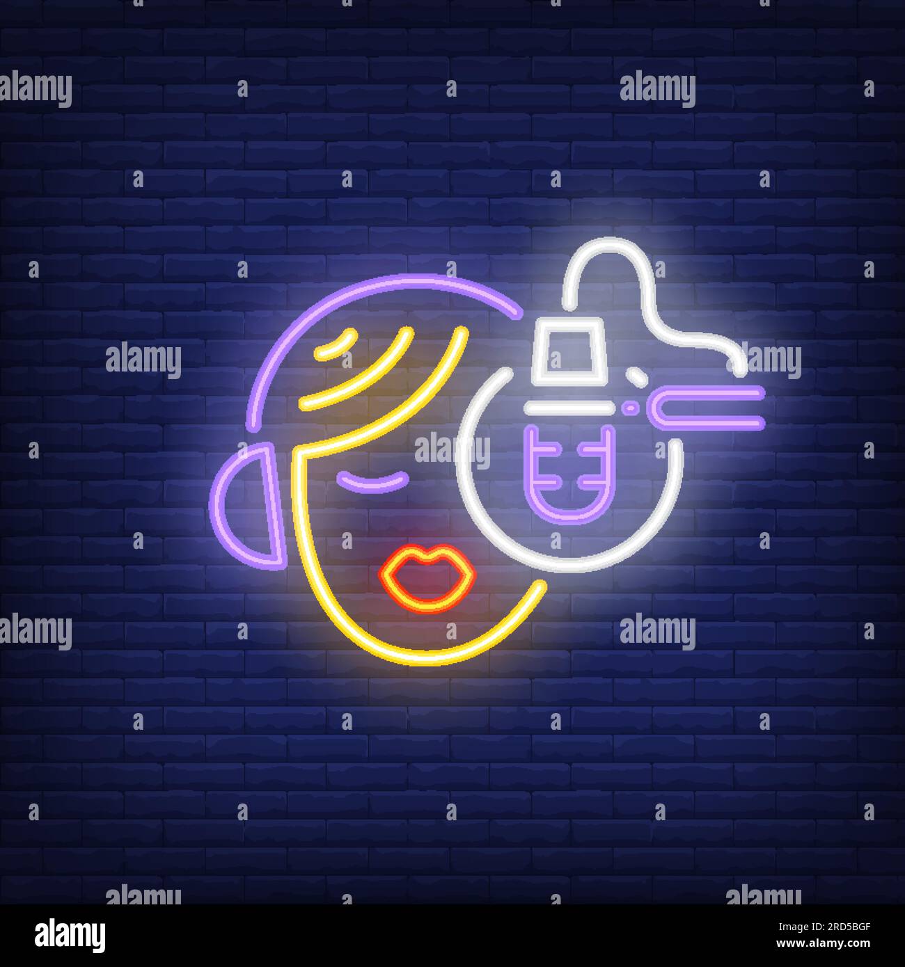 Singer in studio neon icon Stock Vector Image & Art - Alamy