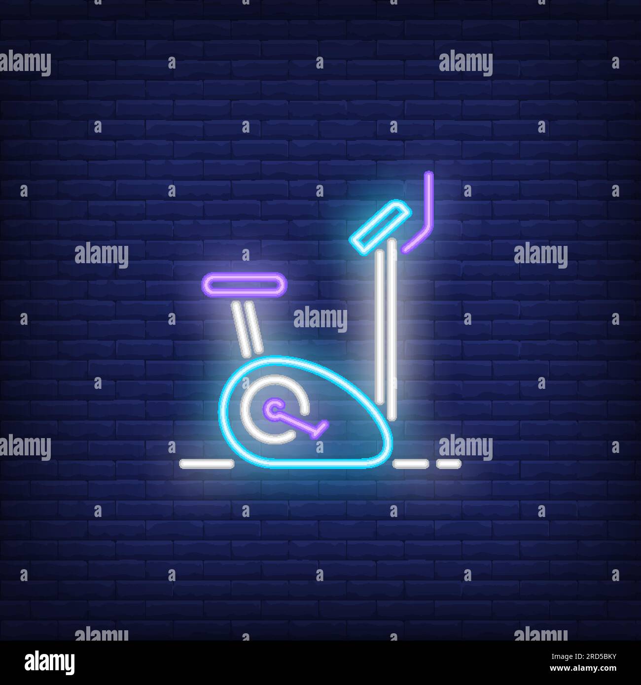 Exercise bike neon sign Stock Vector Image & Art - Alamy