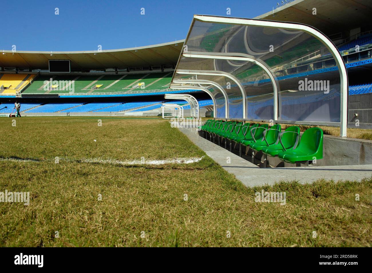 Coaches' benches, Maracana Stadium, Rio de Janeiro, Brazil Stock Photo ...