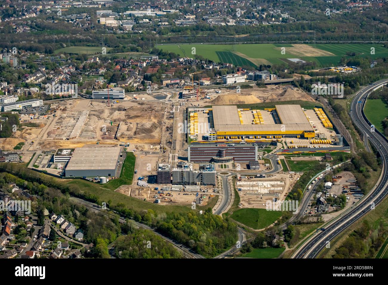 Construction site and new building deutsche post hi-res stock ...