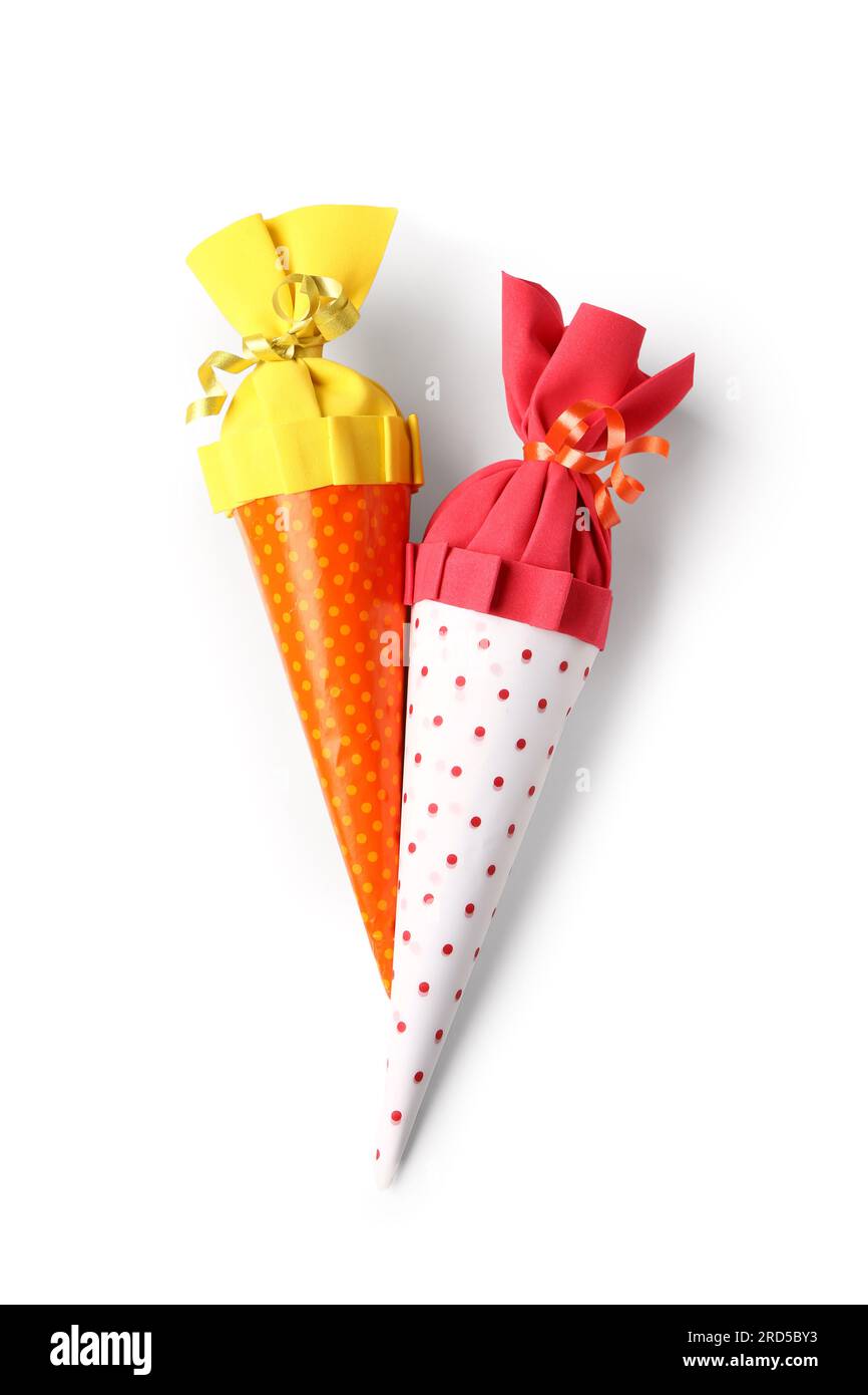 Colorful school cones hi-res stock photography and images - Alamy
