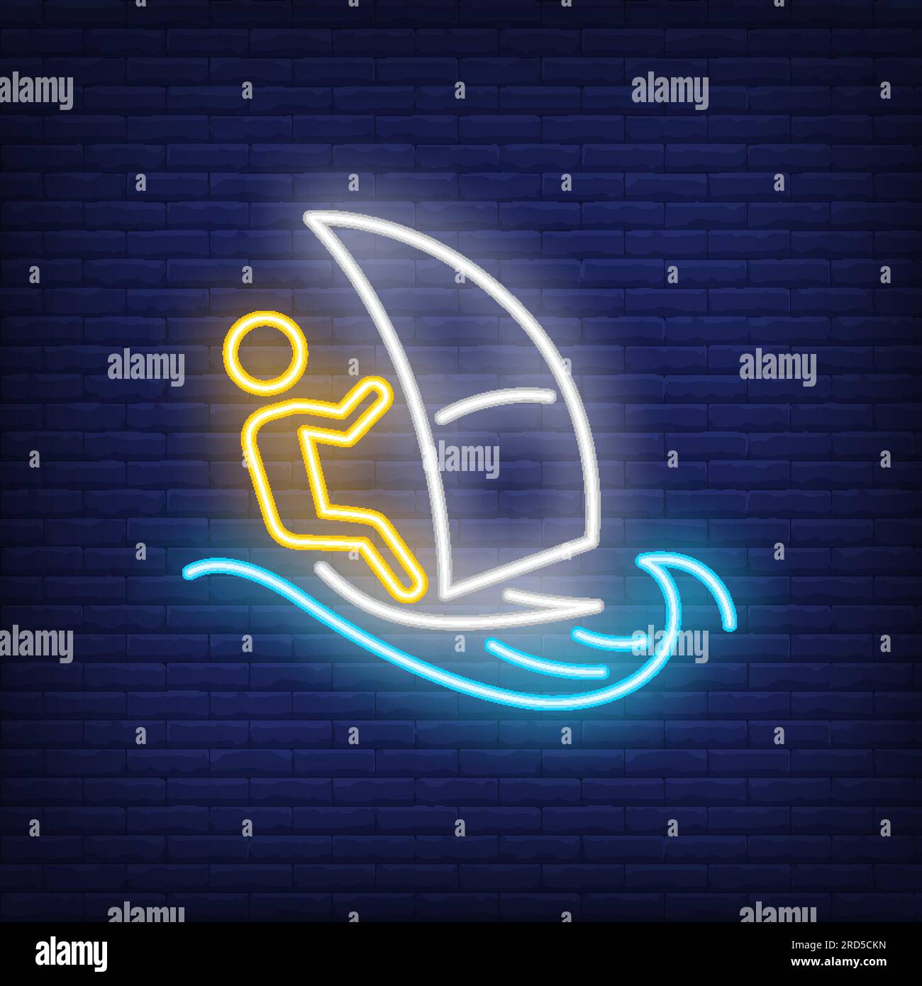 Person windsurfing neon sign Stock Vector Image & Art - Alamy
