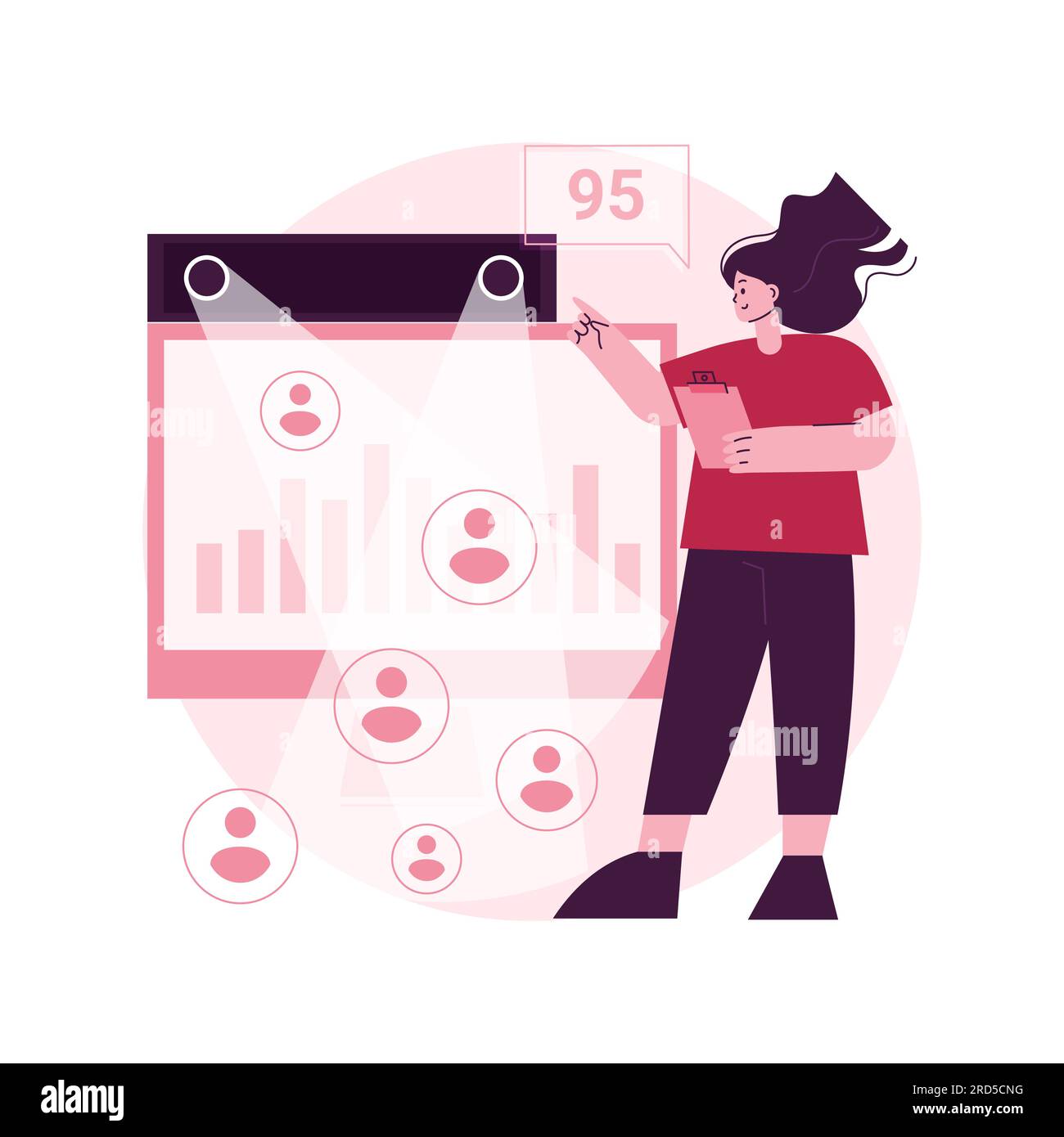 People counter system abstract concept vector illustration. Counting ...