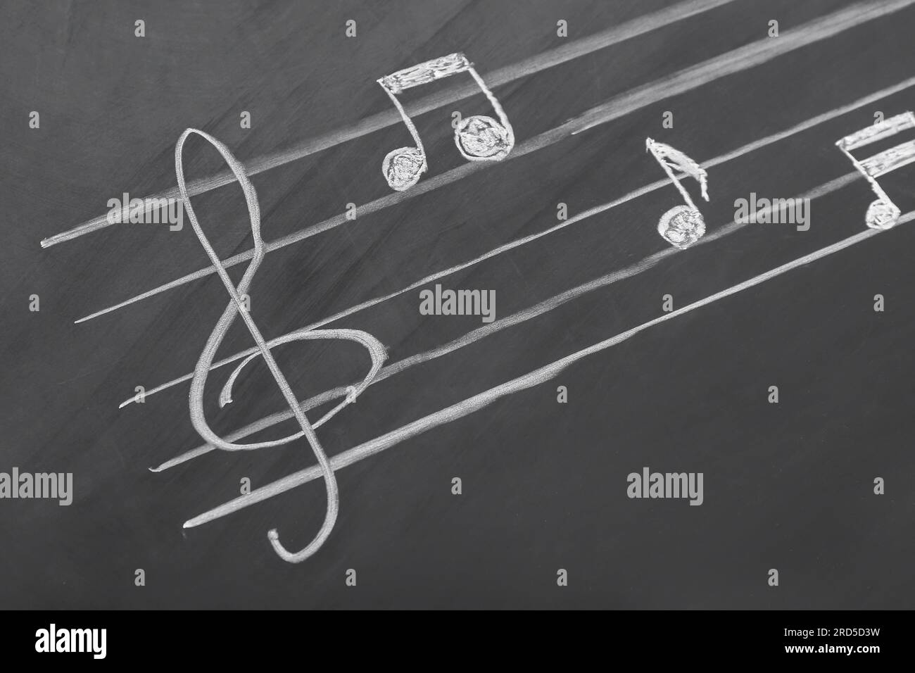 Different music notes on black background Stock Photo - Alamy