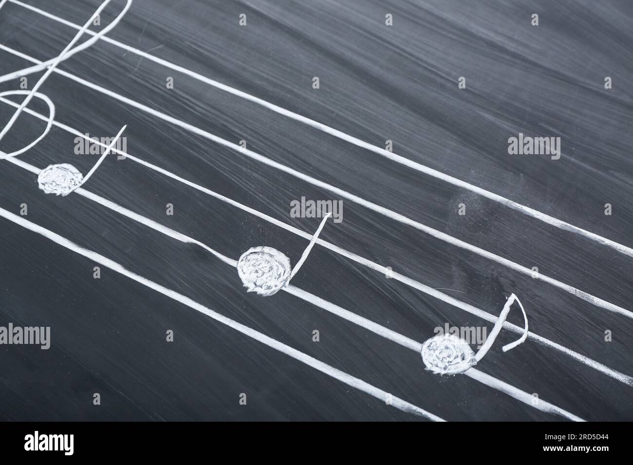 Music notes on black background Stock Photo - Alamy